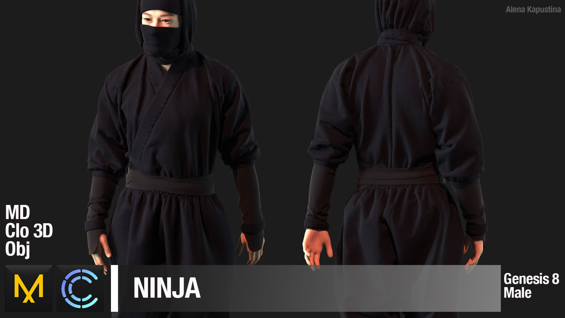 Ninja Marvelous Designer project 3D model | CGTrader