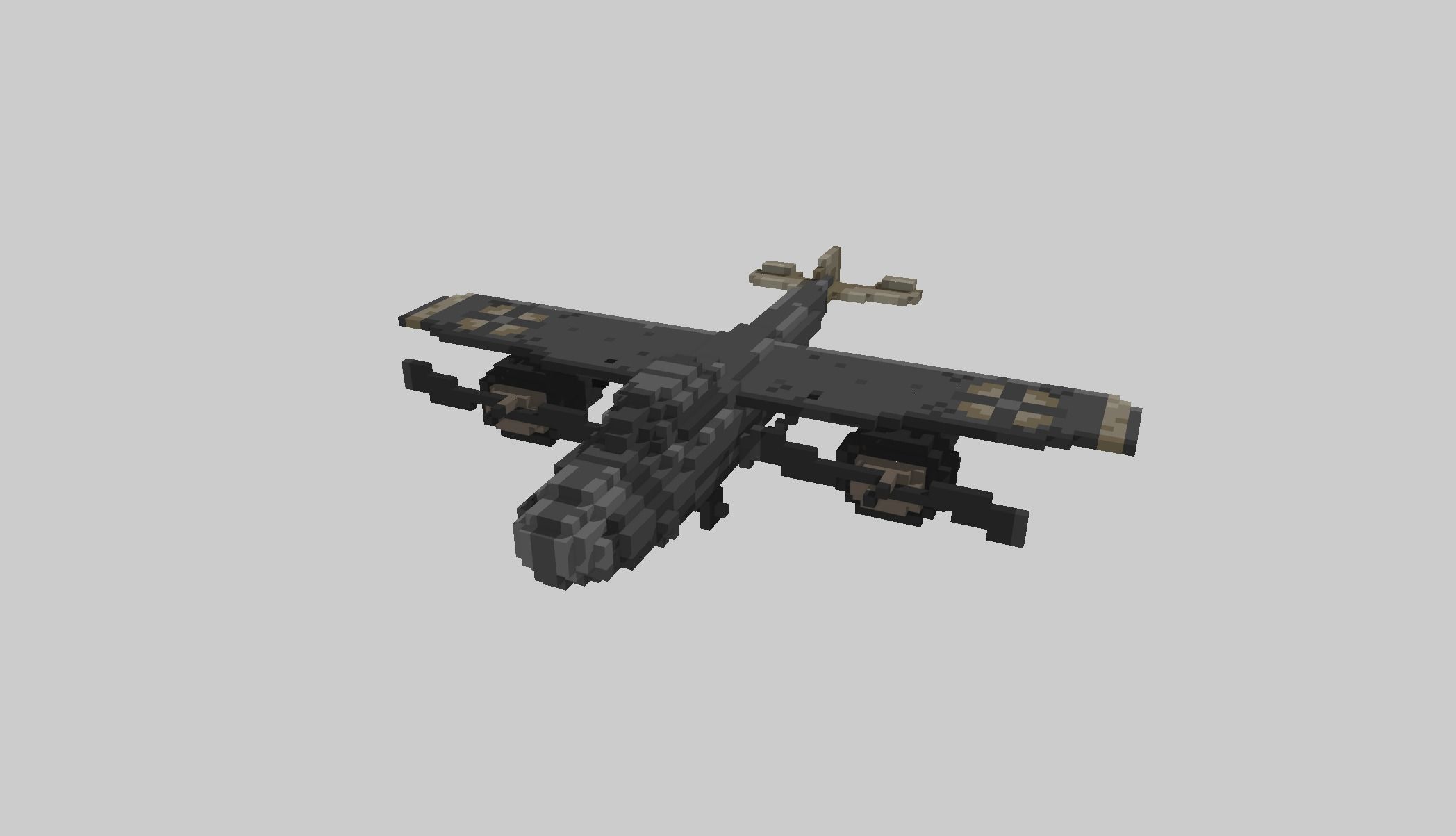 LowPoly Plane Pixel Art free VR / AR / low-poly 3D model | CGTrader
