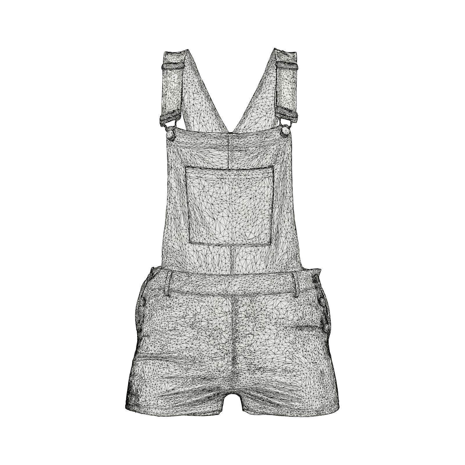 DOLLSKILL Metallic Salopet 3D model | CGTrader