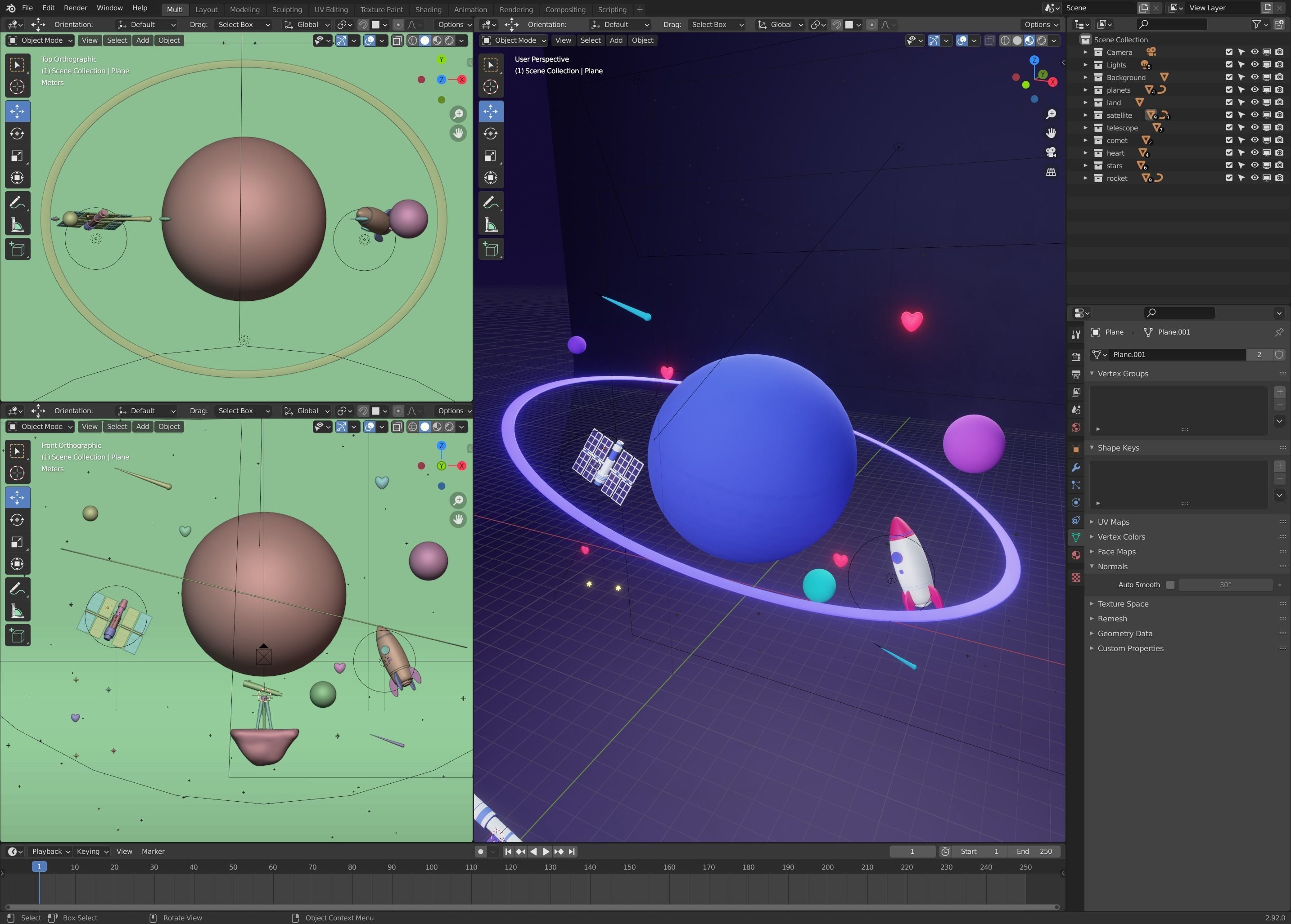 3D model Cosmos - 3D Space illustration VR / AR / low-poly | CGTrader