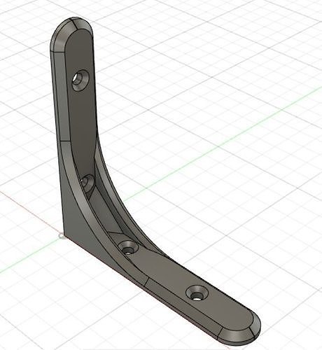 Strong shelf bracket 3D model 3D printable | CGTrader