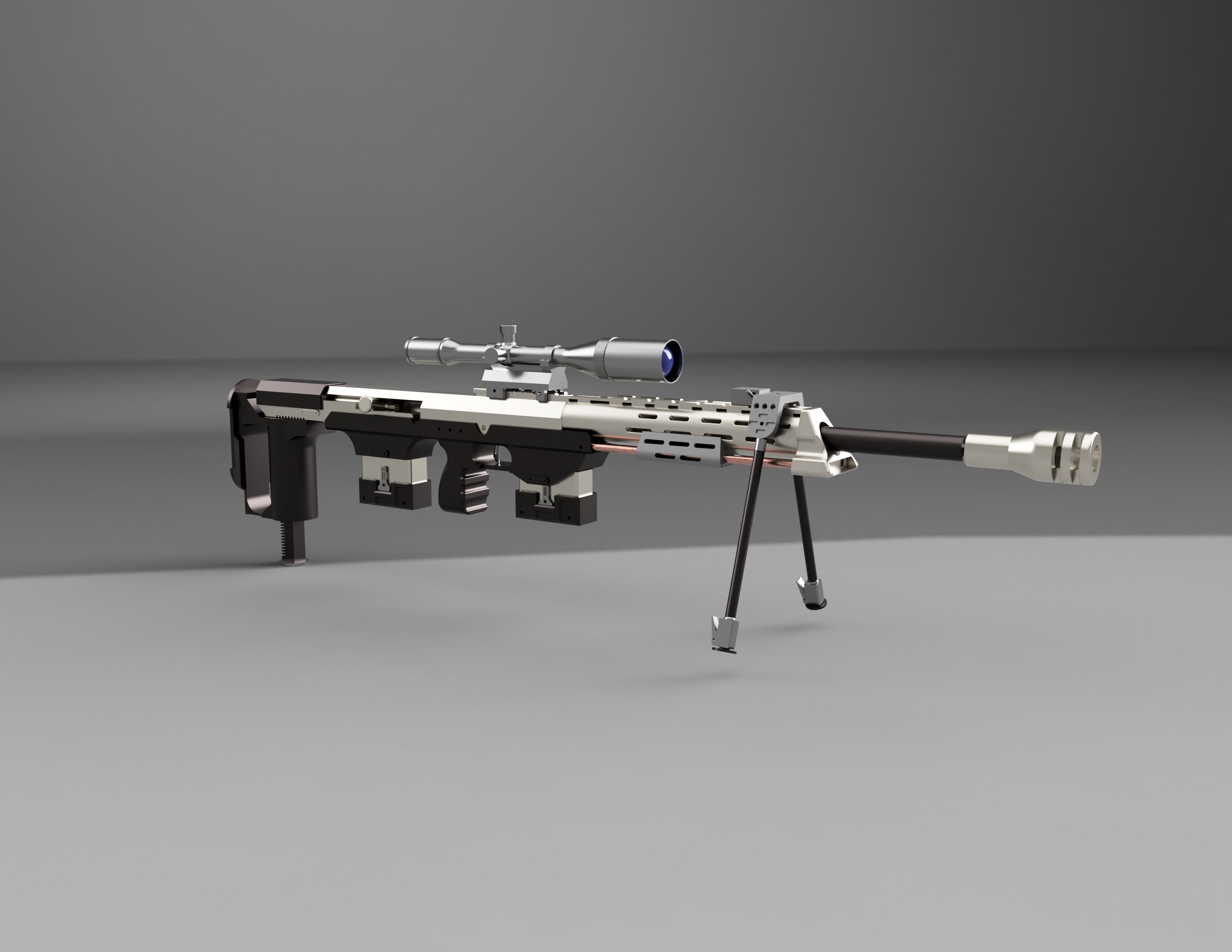 Sniper rifle 3D model 3D printable | CGTrader