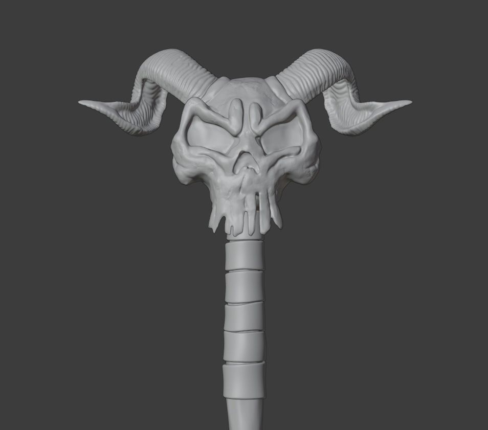 3D model Skull Staff VR / AR / low-poly | CGTrader