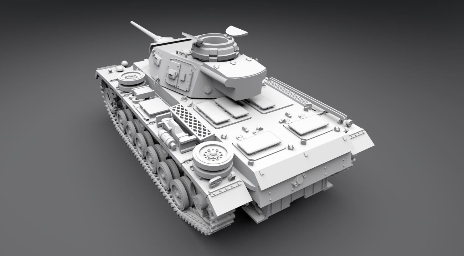 Panzer 3 Scale Model 3D model 3D printable | CGTrader