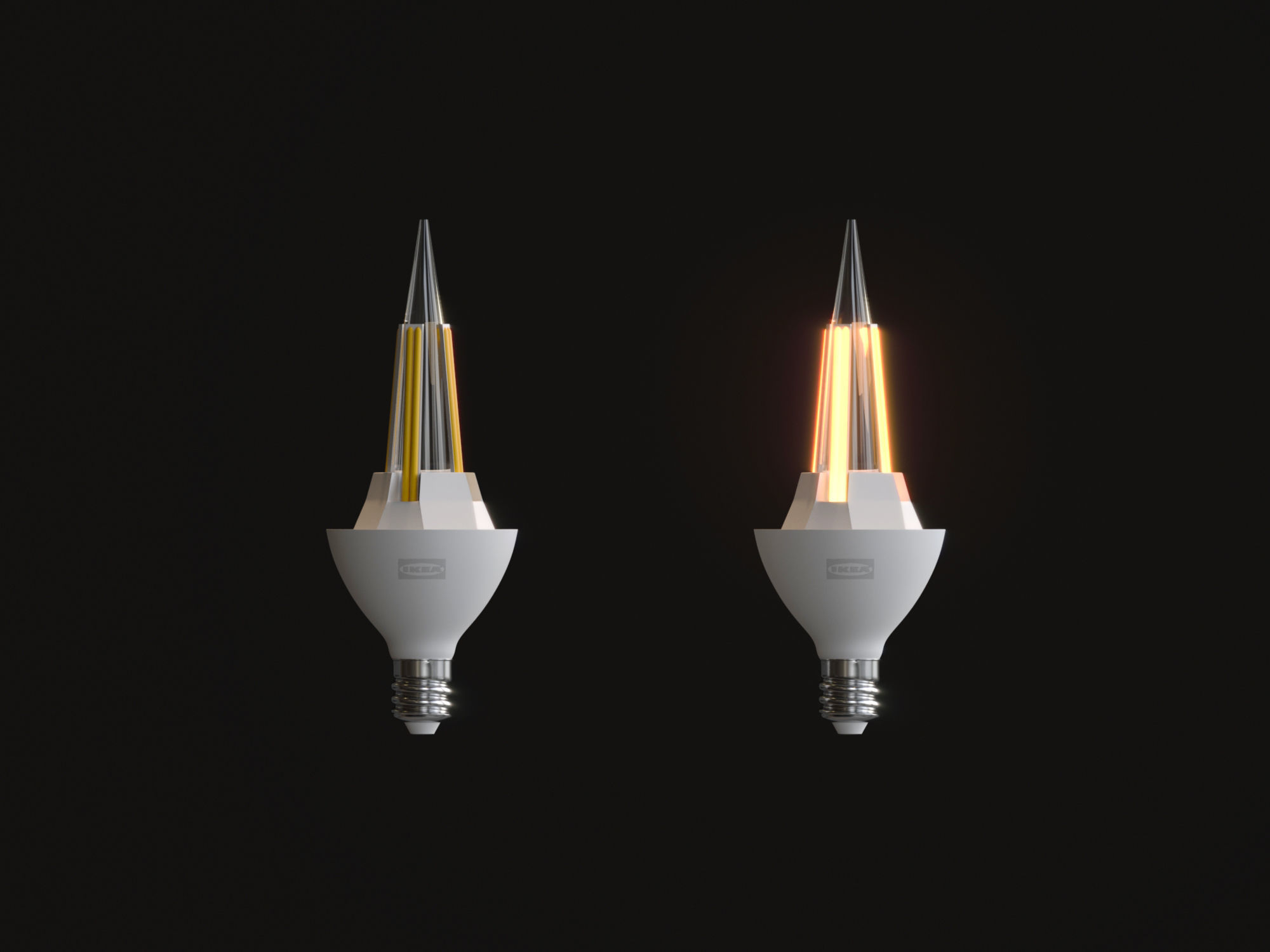 IKEA LEDARE LED Light Bulbs 3D model | CGTrader