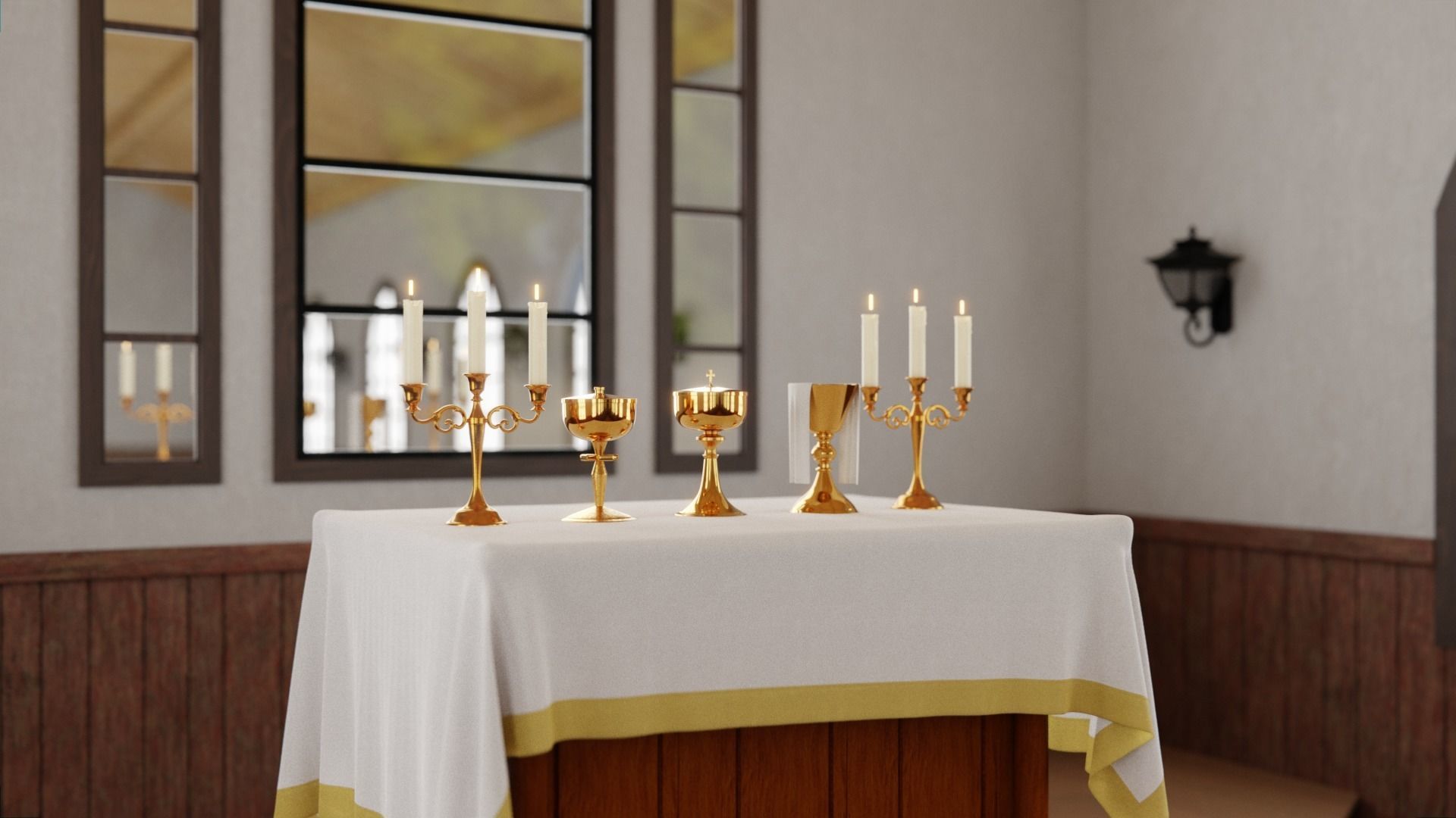 Church Interior 3D model | CGTrader