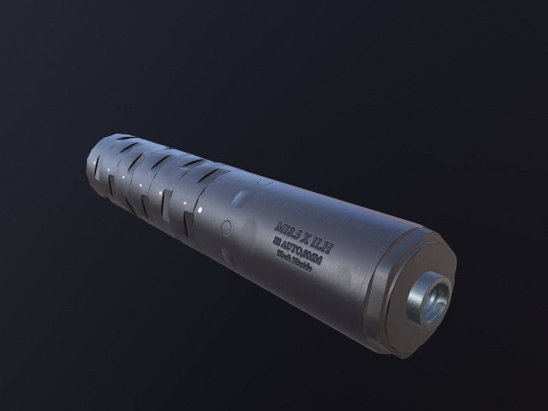 3D model Laugo Arms Alien Pistol with LaserSight Suppressor VR / AR ...