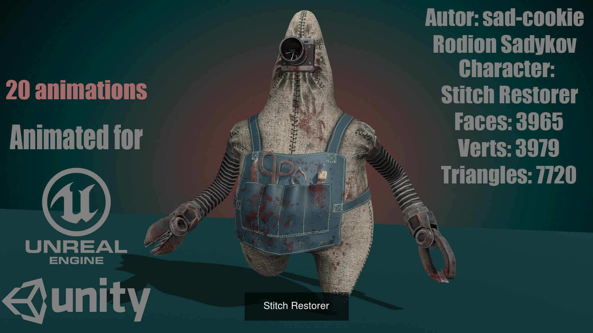 3D Model Collection Stitch Creatures Pack VR / AR / low-poly | CGTrader