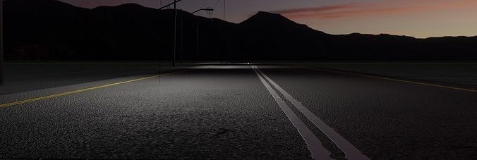 Realistic Hard Road Project 3D model | CGTrader