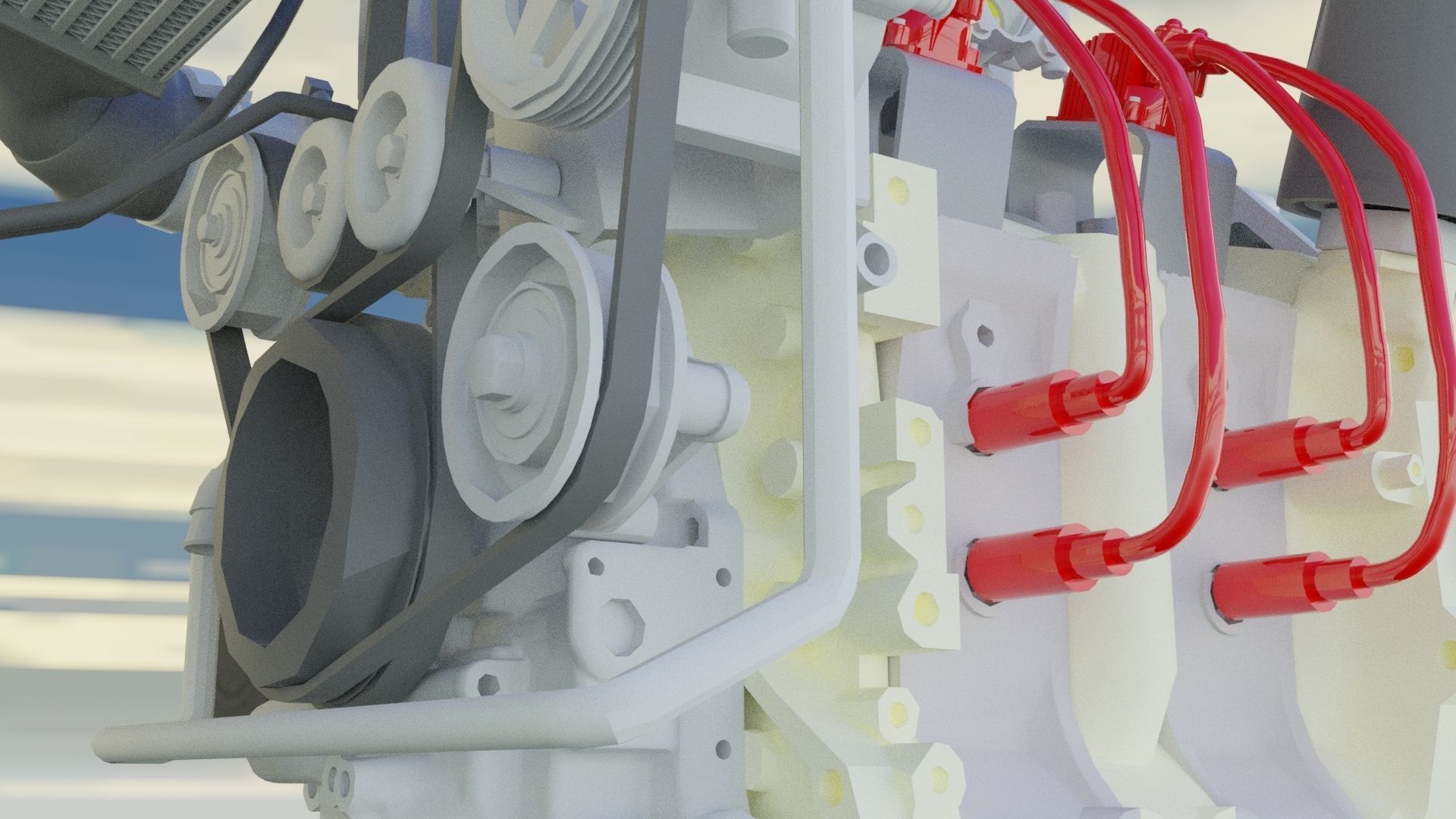 Rotary 13B RX7 MAZDA Custom turbo setup complete engine 3D model | CGTrader