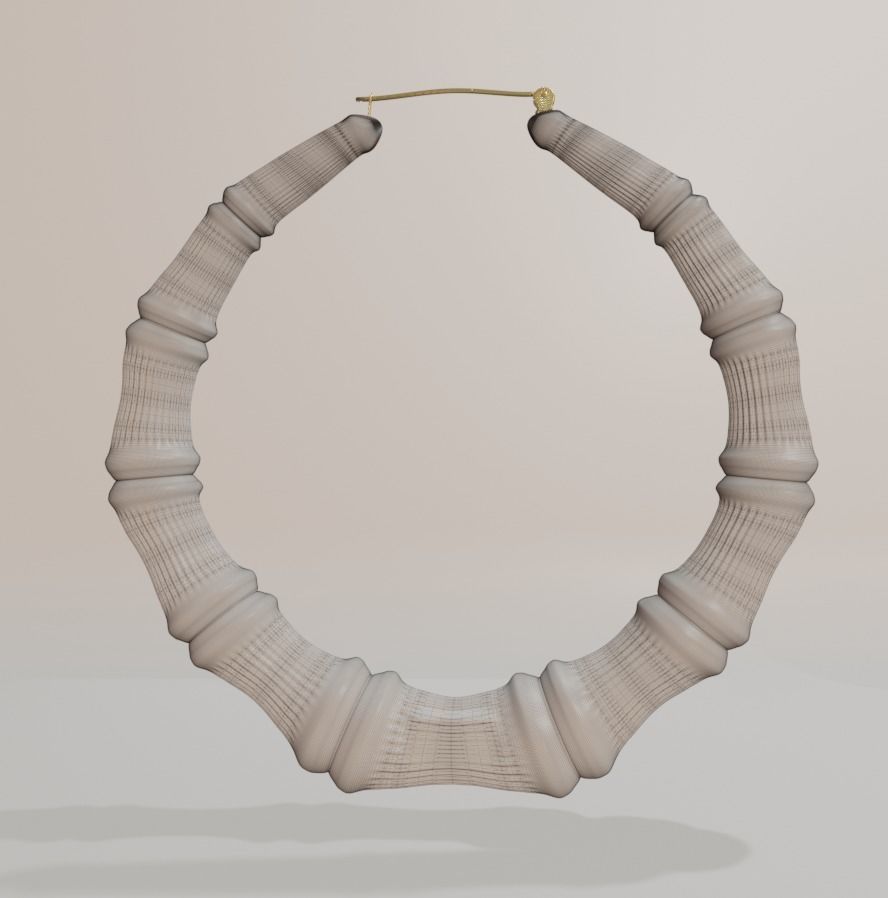 Bamboo Earring Jewelry made in Blender free 3D model | CGTrader