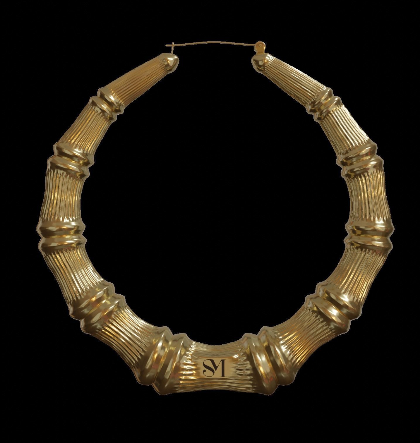 Bamboo Earring Jewelry made in Blender free 3D model | CGTrader