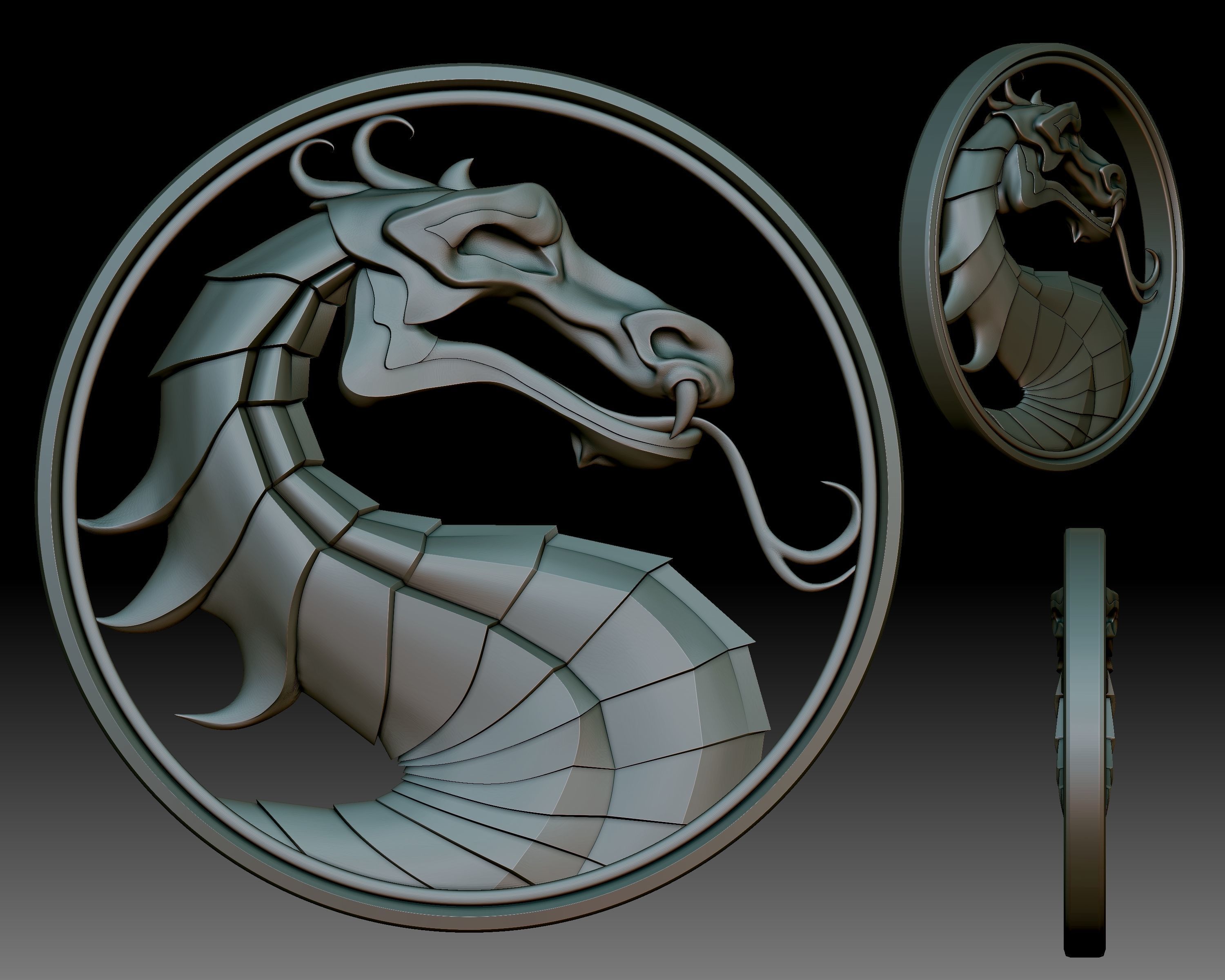 Mortal Kombat Sign Logo 3D printable 3D model 3D printable | CGTrader