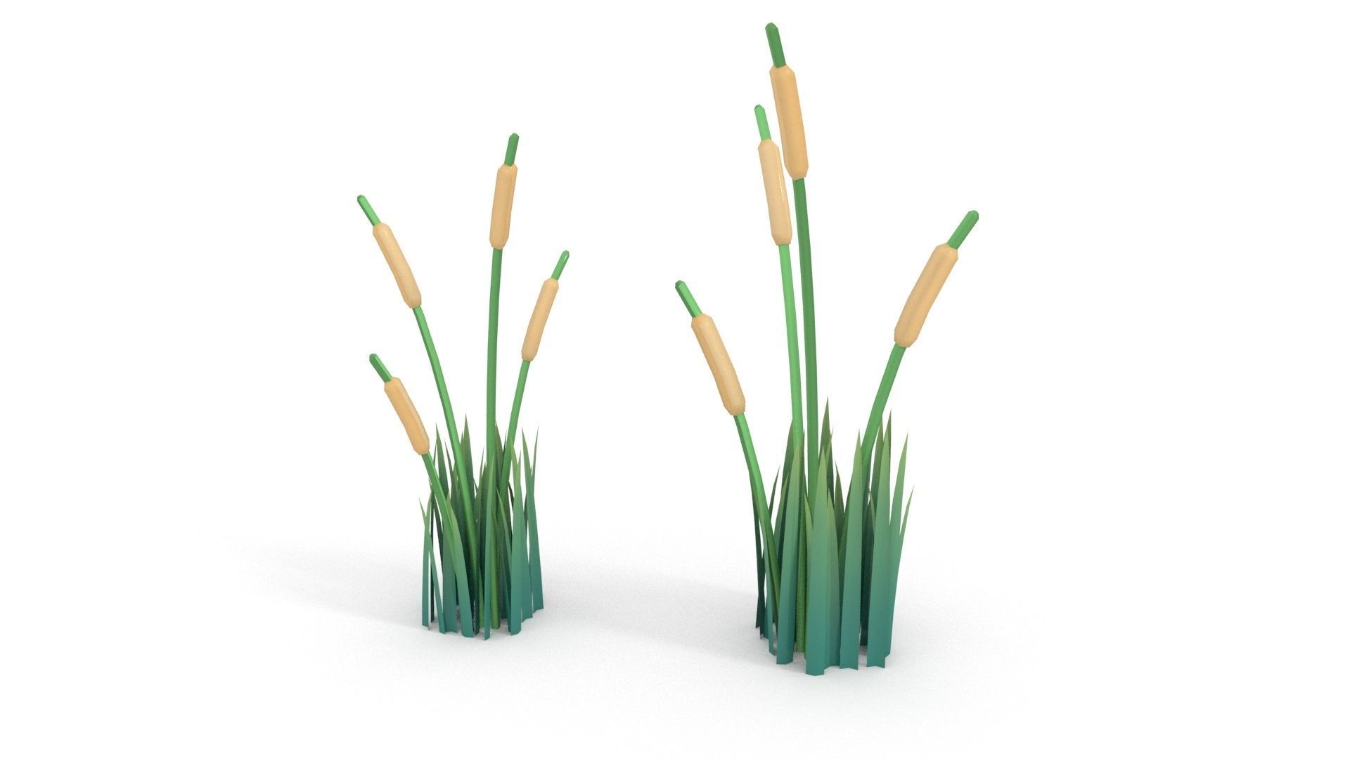 Low-poly Stylized grass collection 3D model | CGTrader