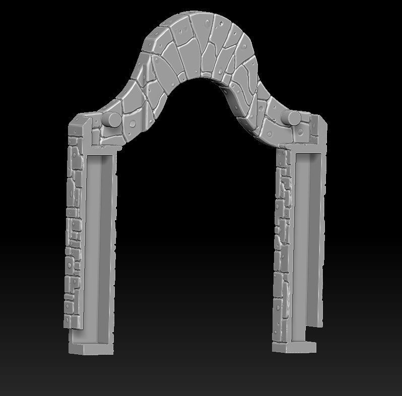 3D model Fantasy gate 3d print VR / AR / low-poly | CGTrader