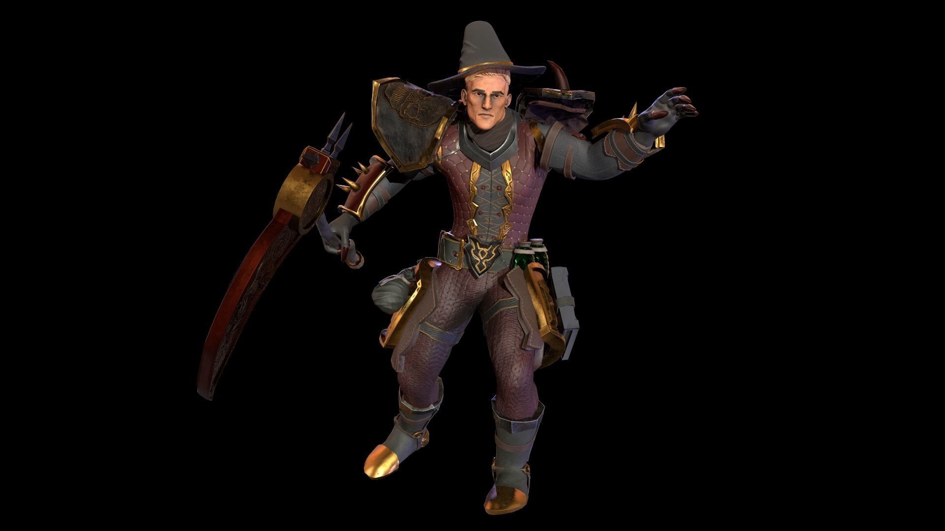 3D model F Warlock VR / AR / low-poly rigged animated | CGTrader