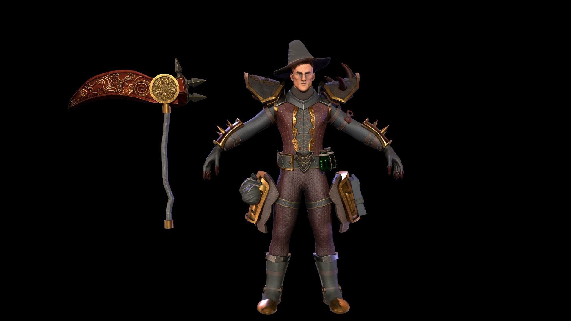 3D model F Warlock VR / AR / low-poly rigged animated | CGTrader
