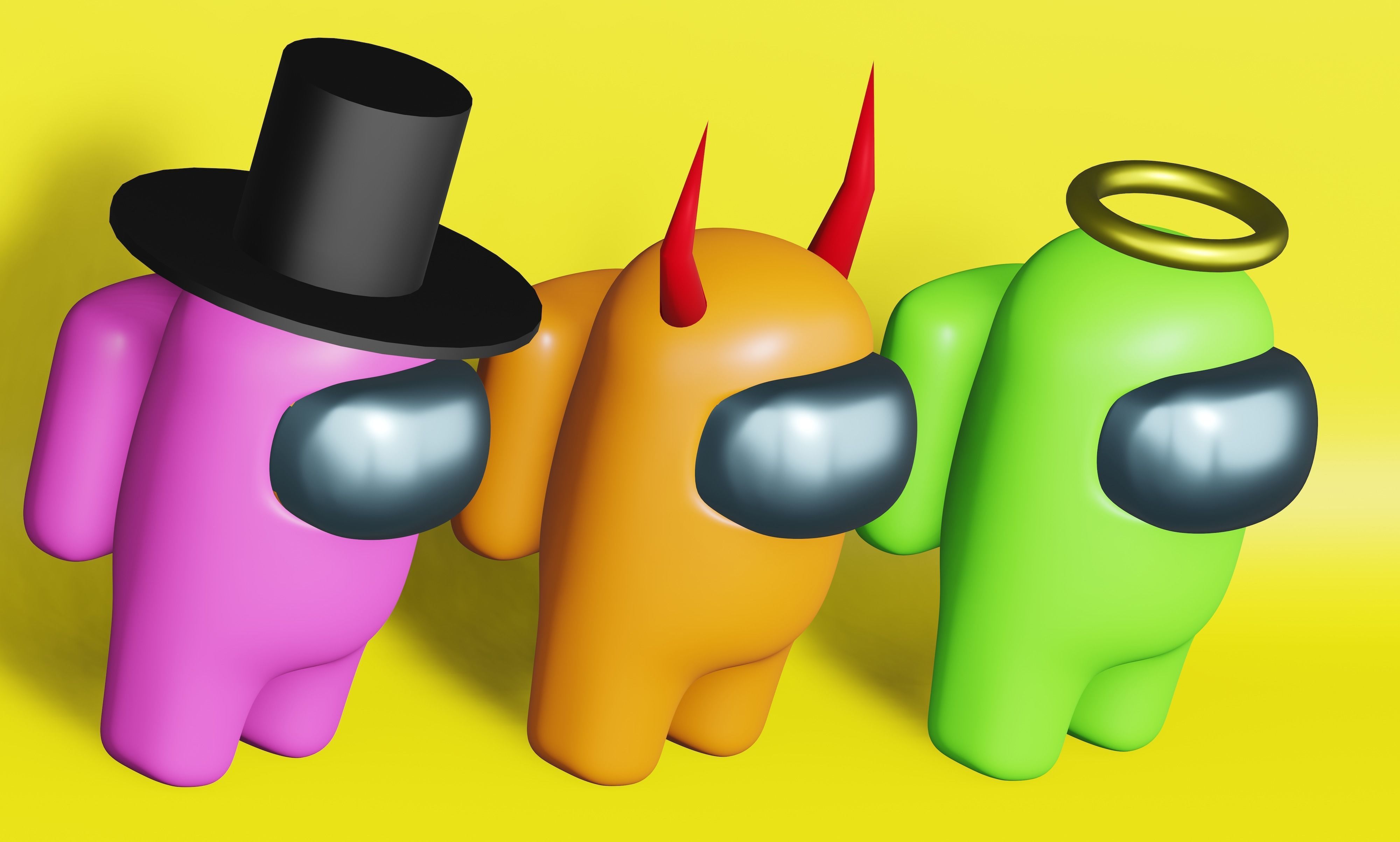 among us 3 character free 3D model rigged | CGTrader