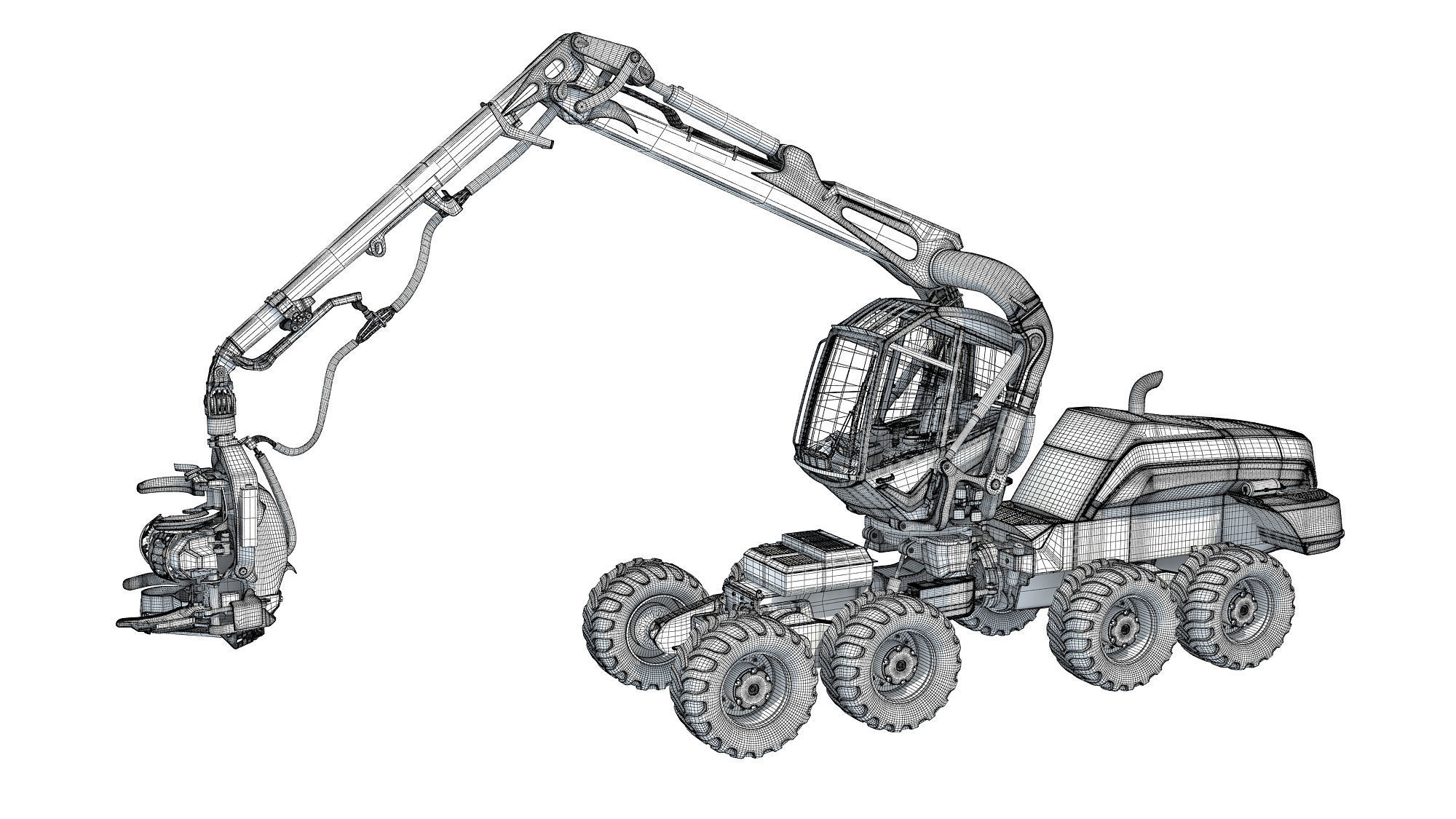 Forestry Harvester 3D model | CGTrader