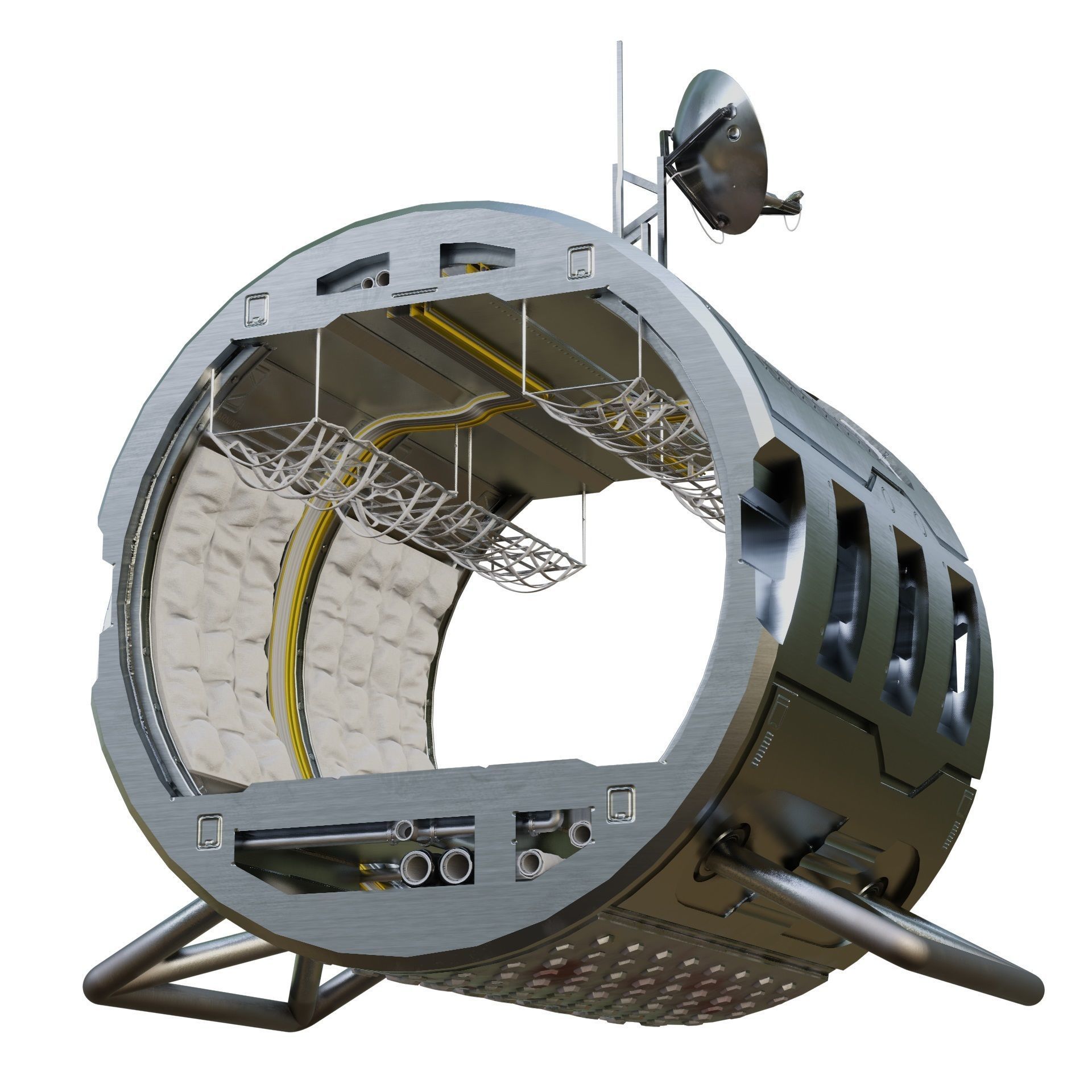 Space living pod free 3D model | CGTrader