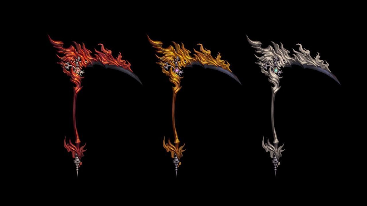 3D model Flame Scythe VR / AR / low-poly | CGTrader
