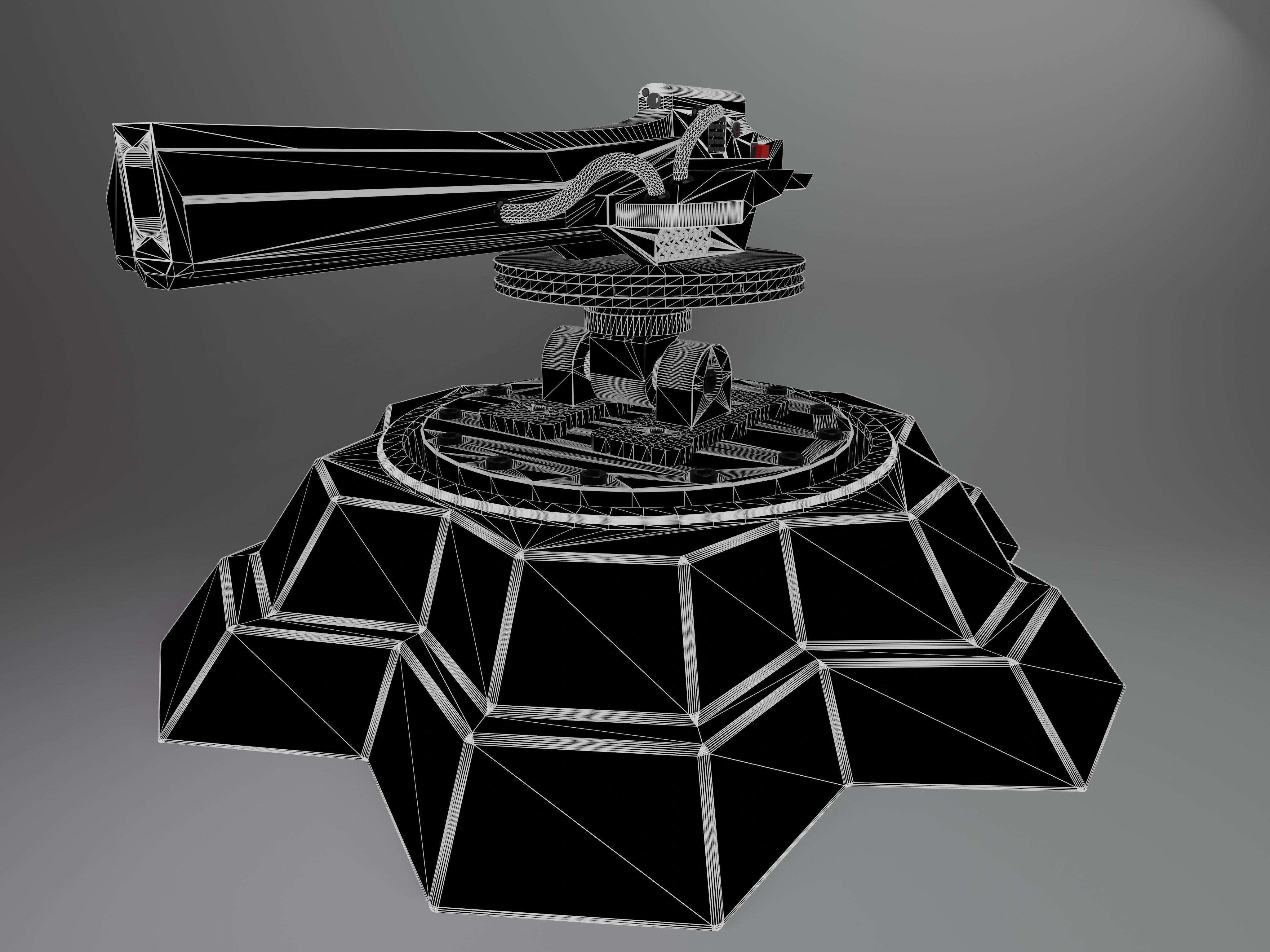 3D model Sci-Fi low poly TURRET VR / AR / low-poly | CGTrader