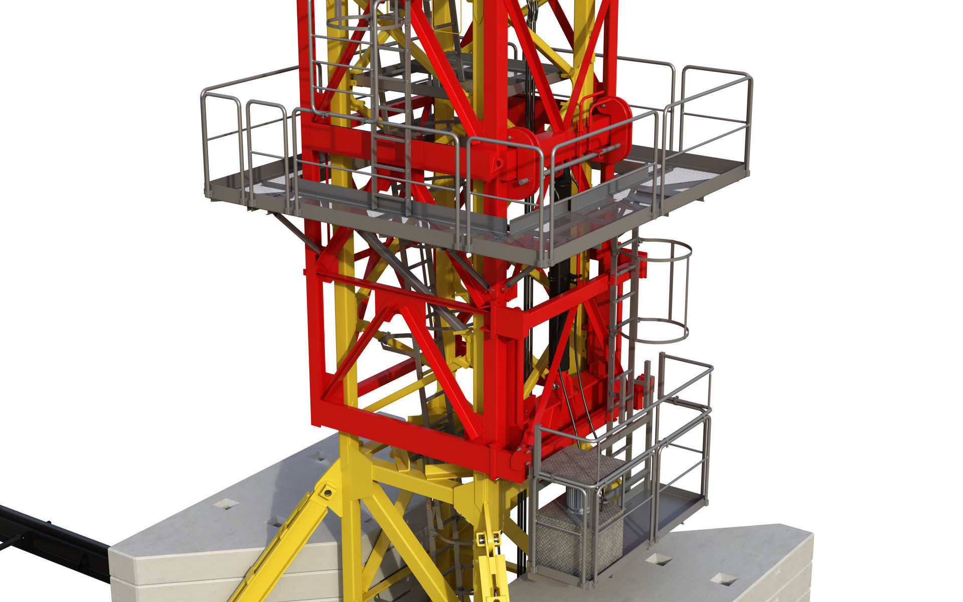 Tower Crane Potain MDT 269 J12 3D model | CGTrader