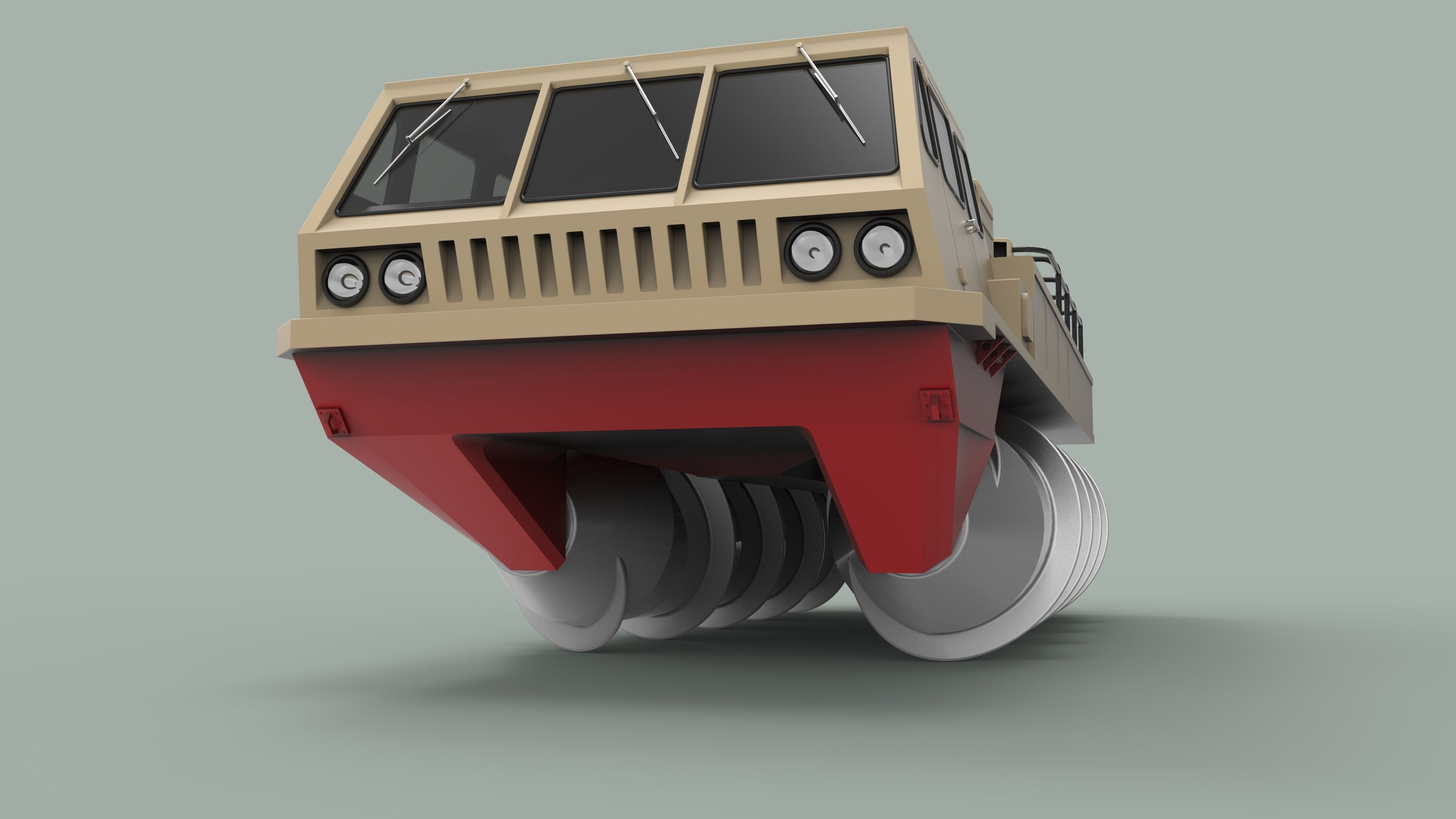 Screw terrain vehicle ZIL-4904 3D model | CGTrader