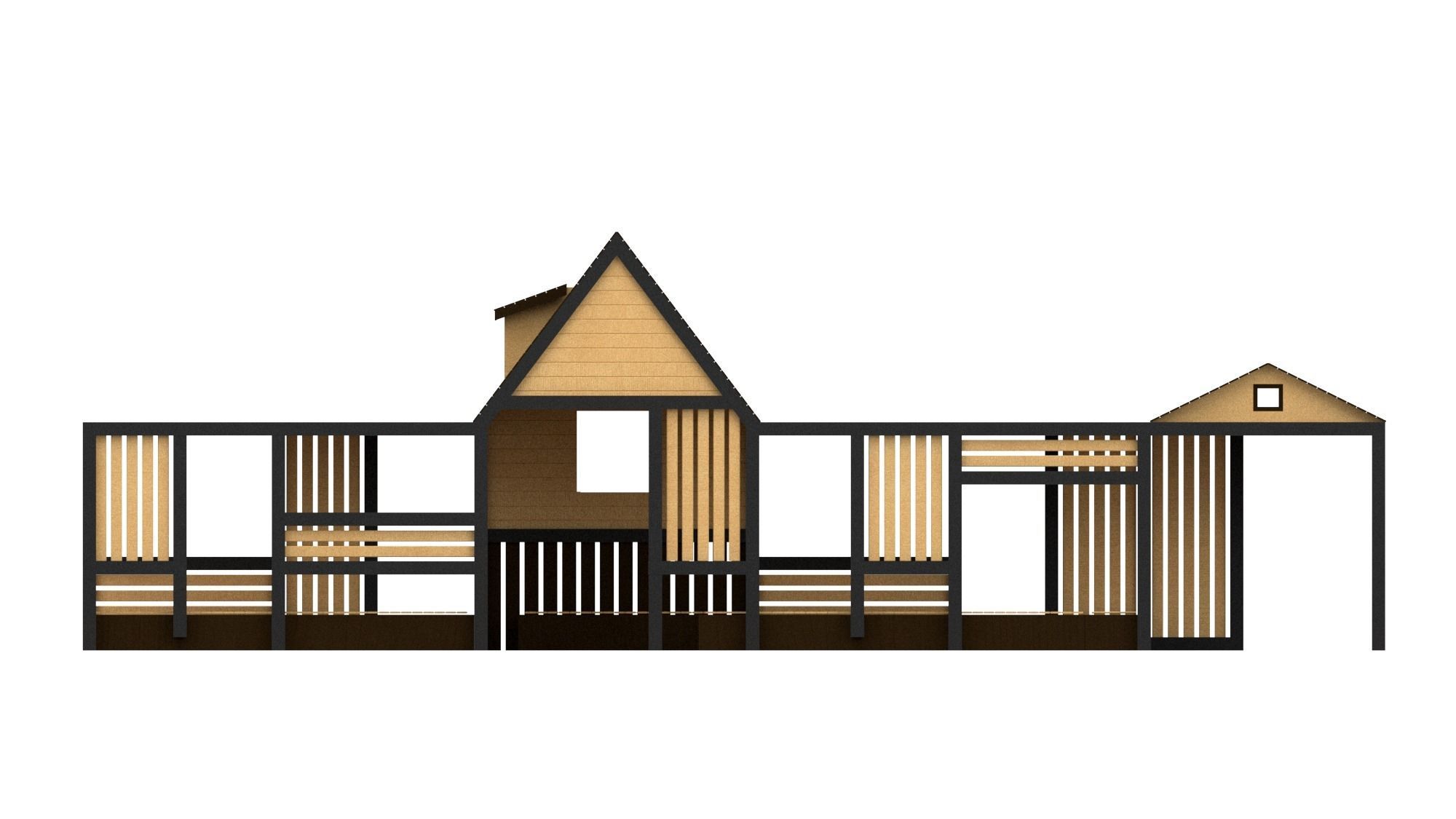 Simple Pavillion 3D model | CGTrader