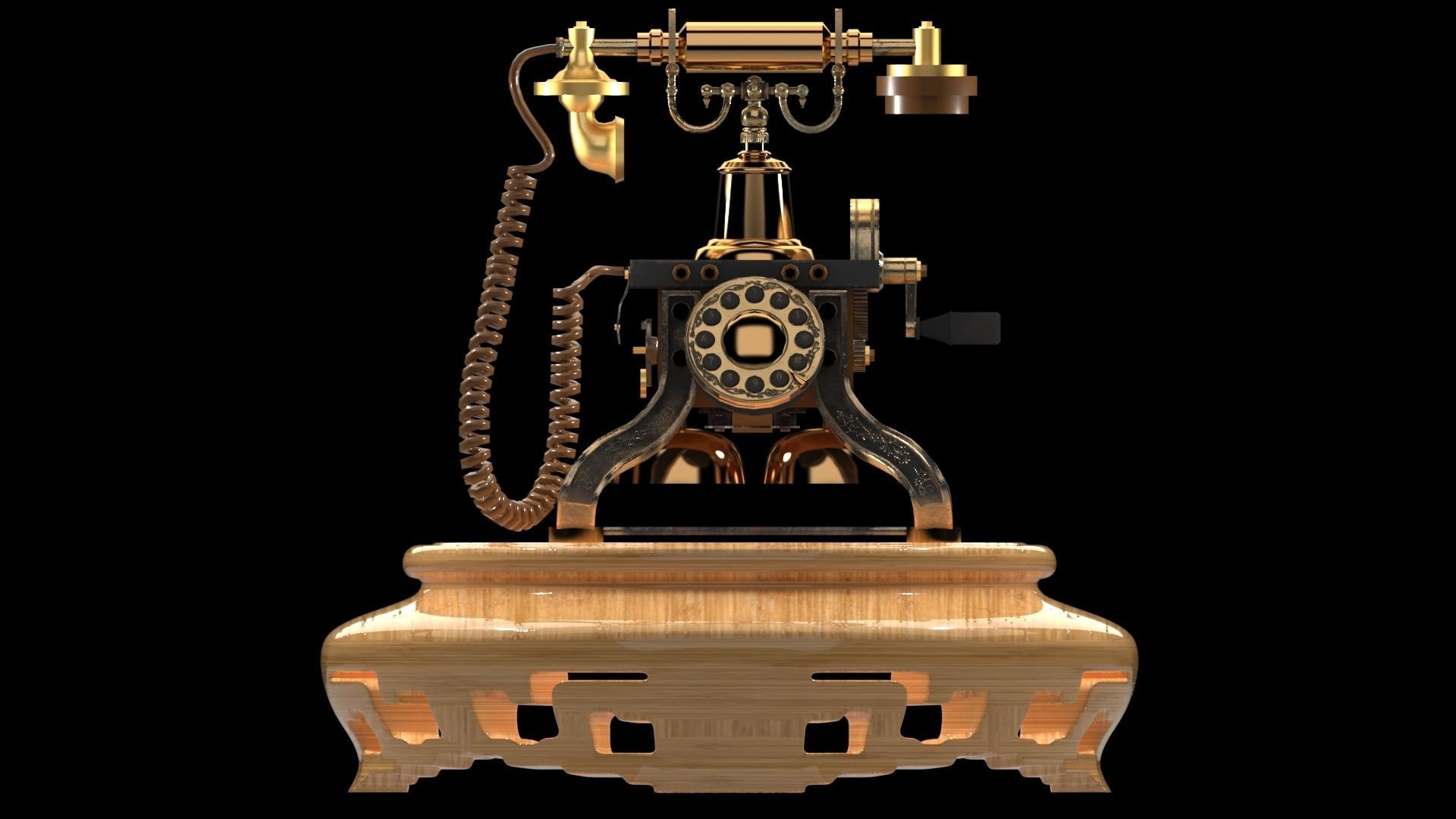 Chinese old phone 3D model | CGTrader