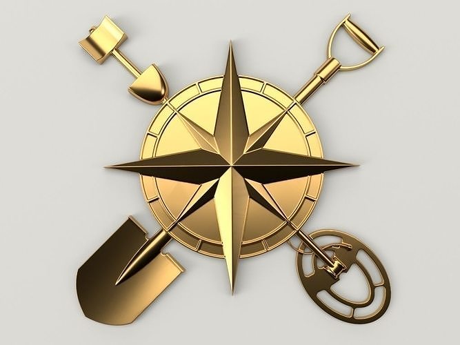 Treasure Hunter Logo Sign Relief 3D model 3D printable | CGTrader