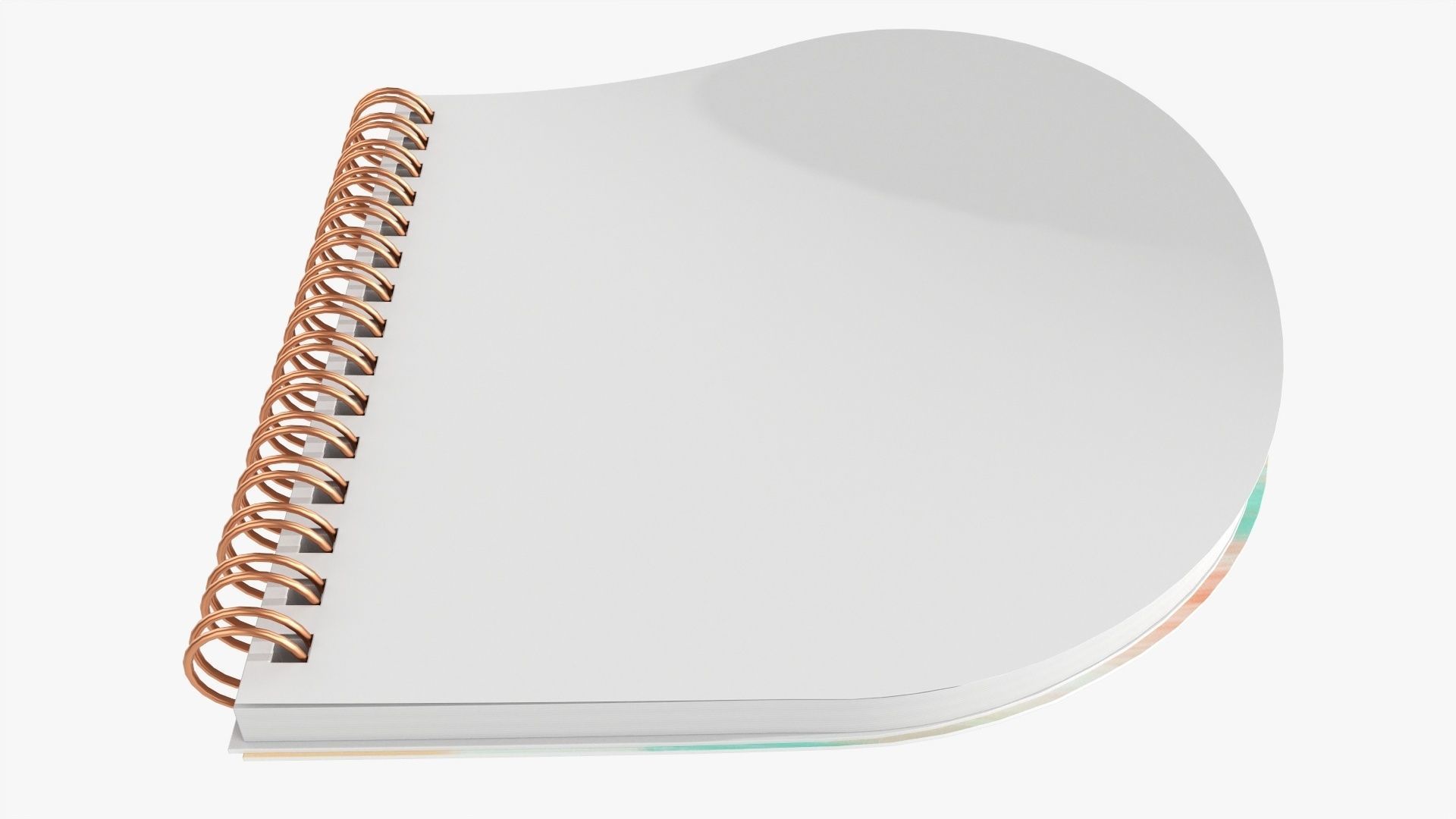 Notebook pad with spiral 03 flipped 3D model | CGTrader