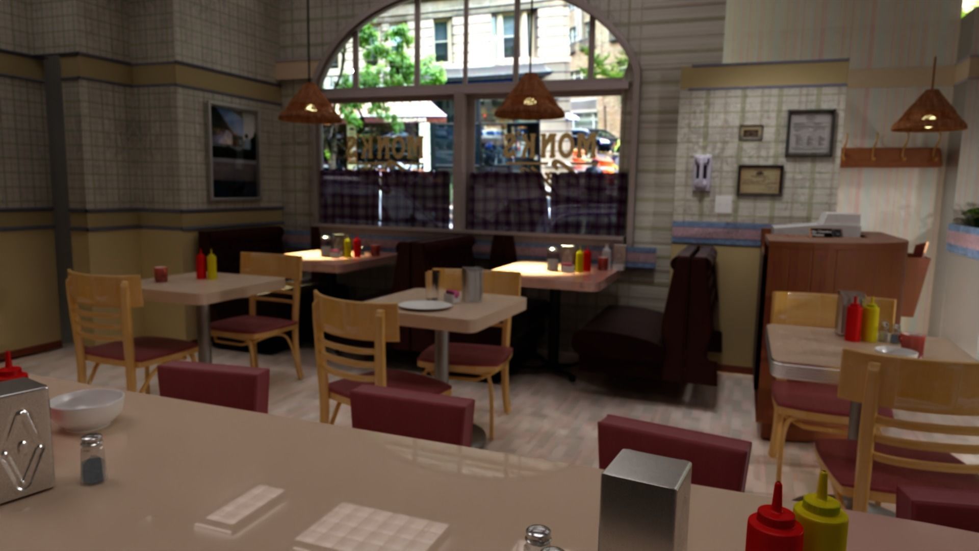 Monks Diner from Seinfeld 3D model | CGTrader