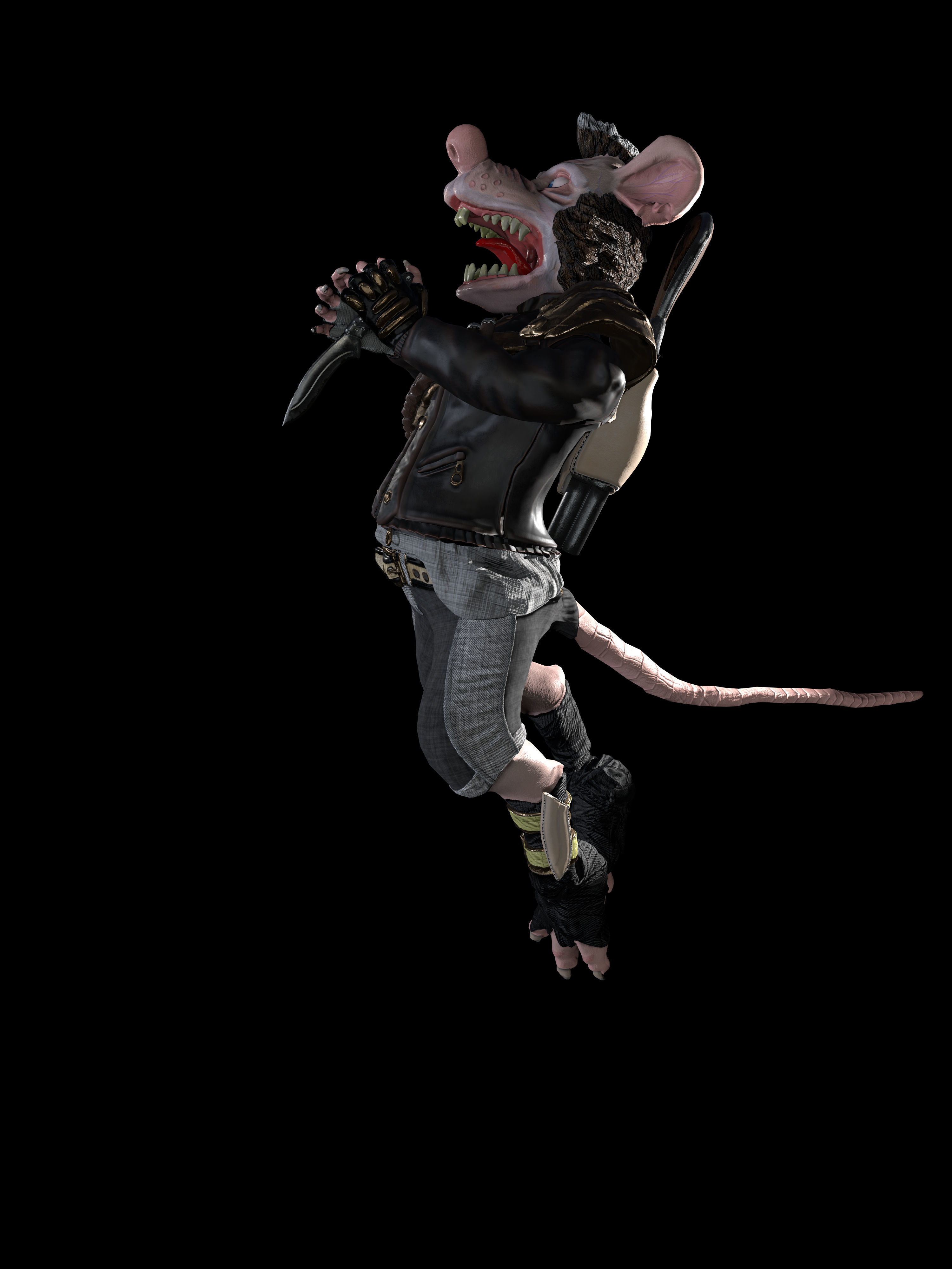 Rat bandit 3D model rigged | CGTrader
