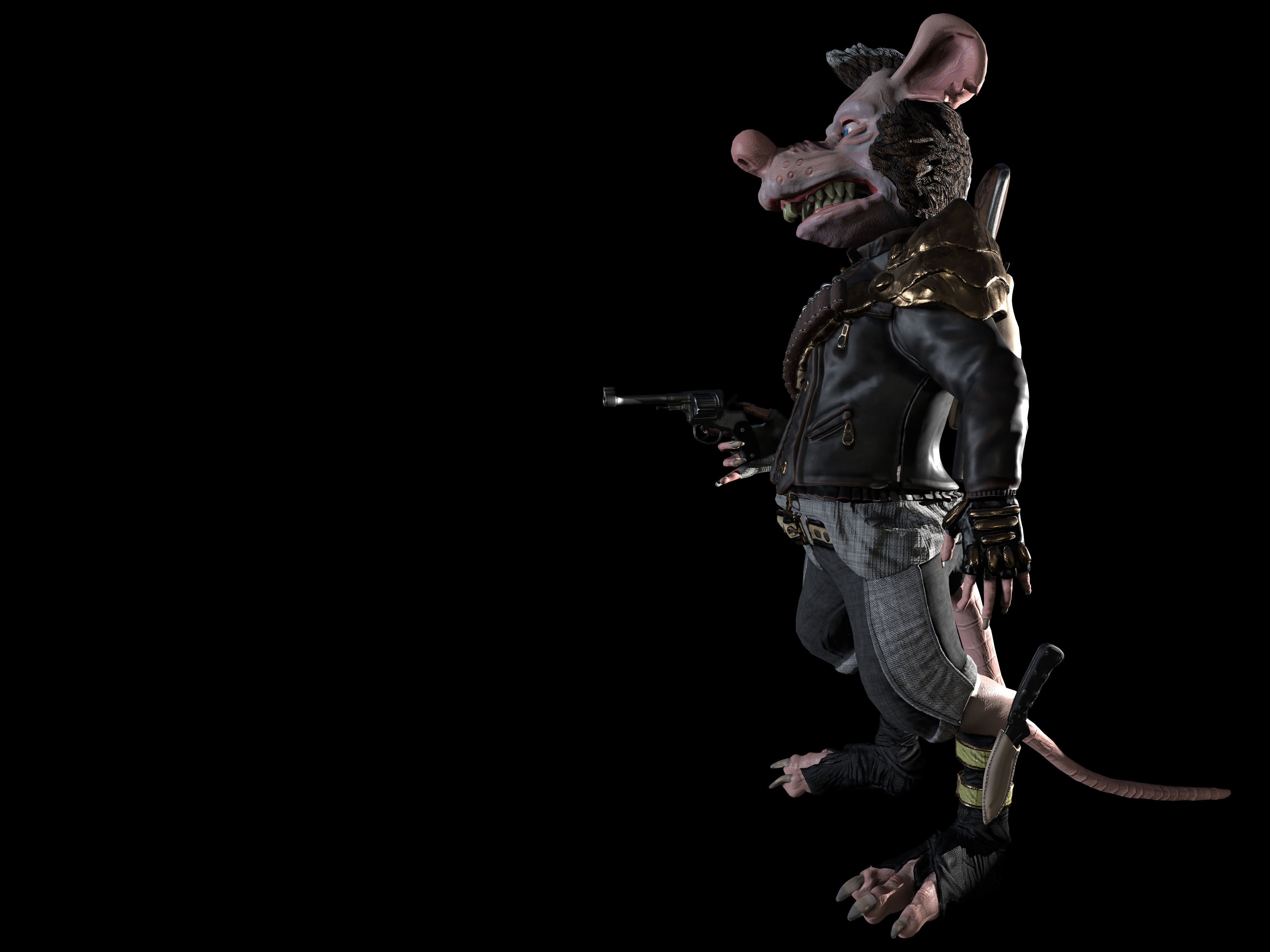 Rat bandit 3D model rigged | CGTrader