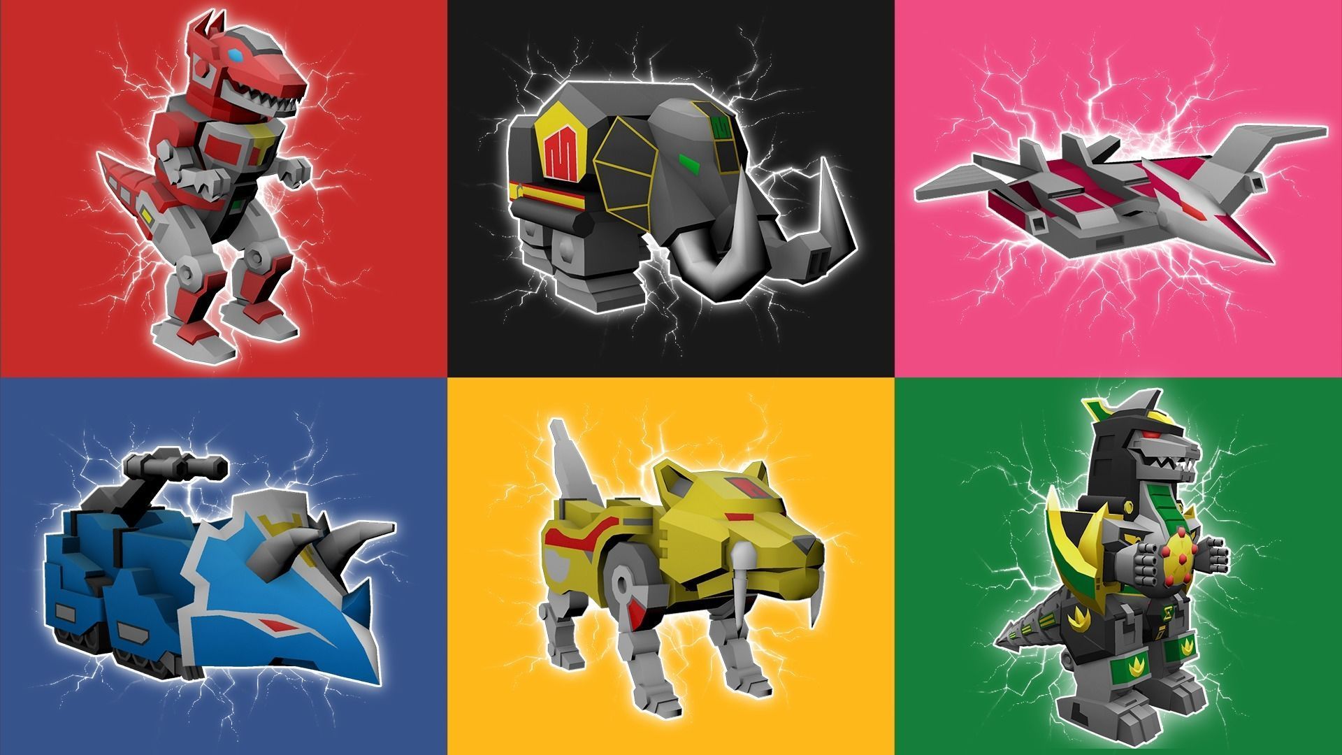 3D model Megazord Power Rangers transforming VR / AR / low-poly | CGTrader