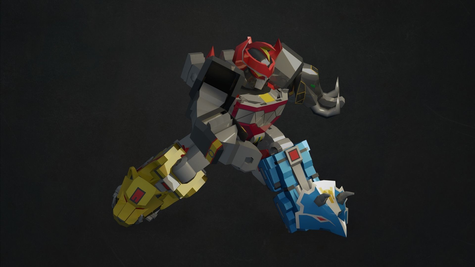 3D model Megazord Power Rangers transforming VR / AR / low-poly | CGTrader