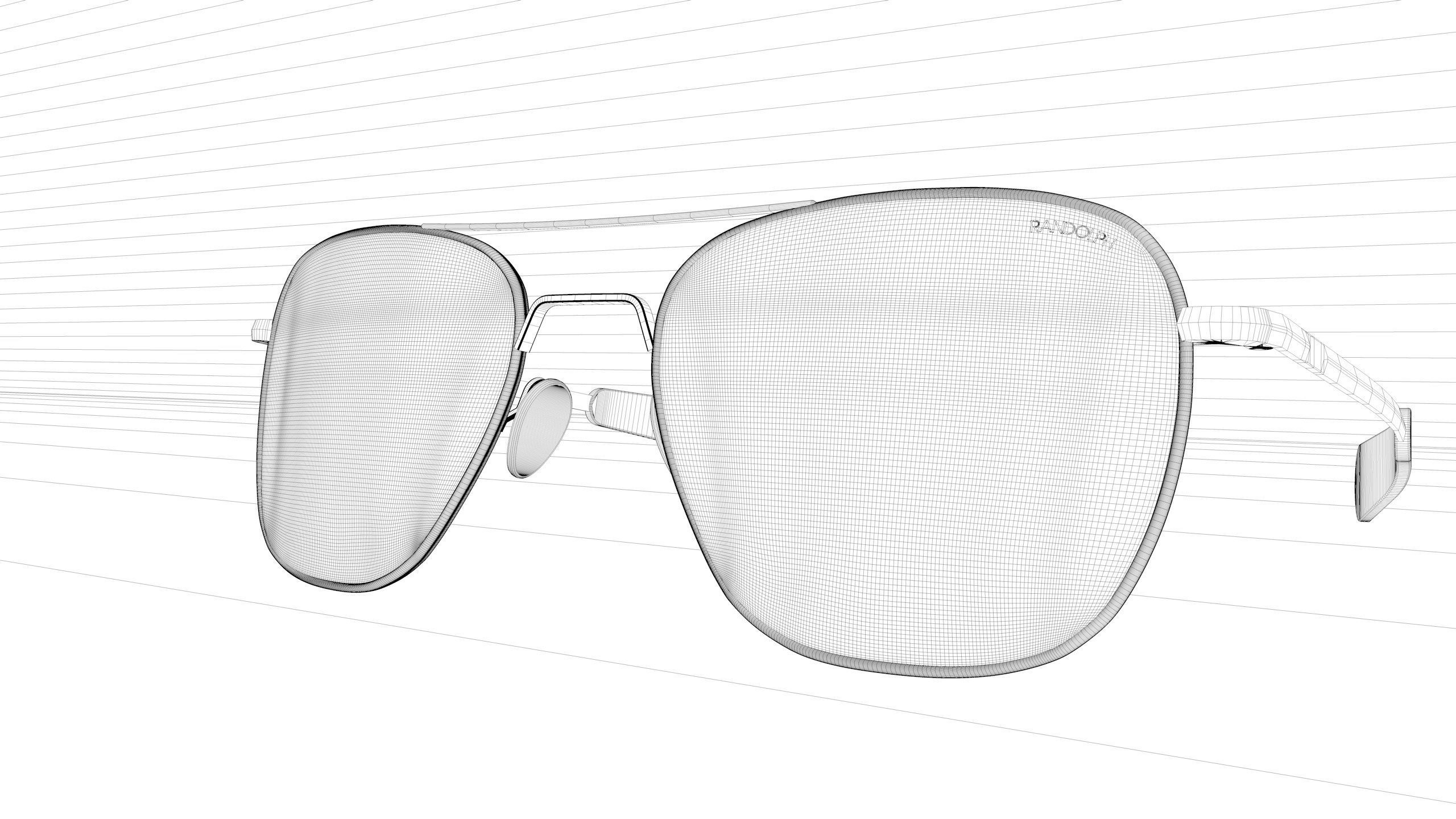 Sunglasses Randolph Aviator Gold Polarized 3D model | CGTrader