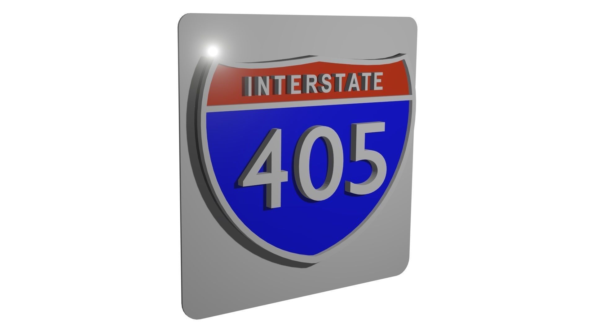 Sign Highway Interstate 405 3D model | CGTrader