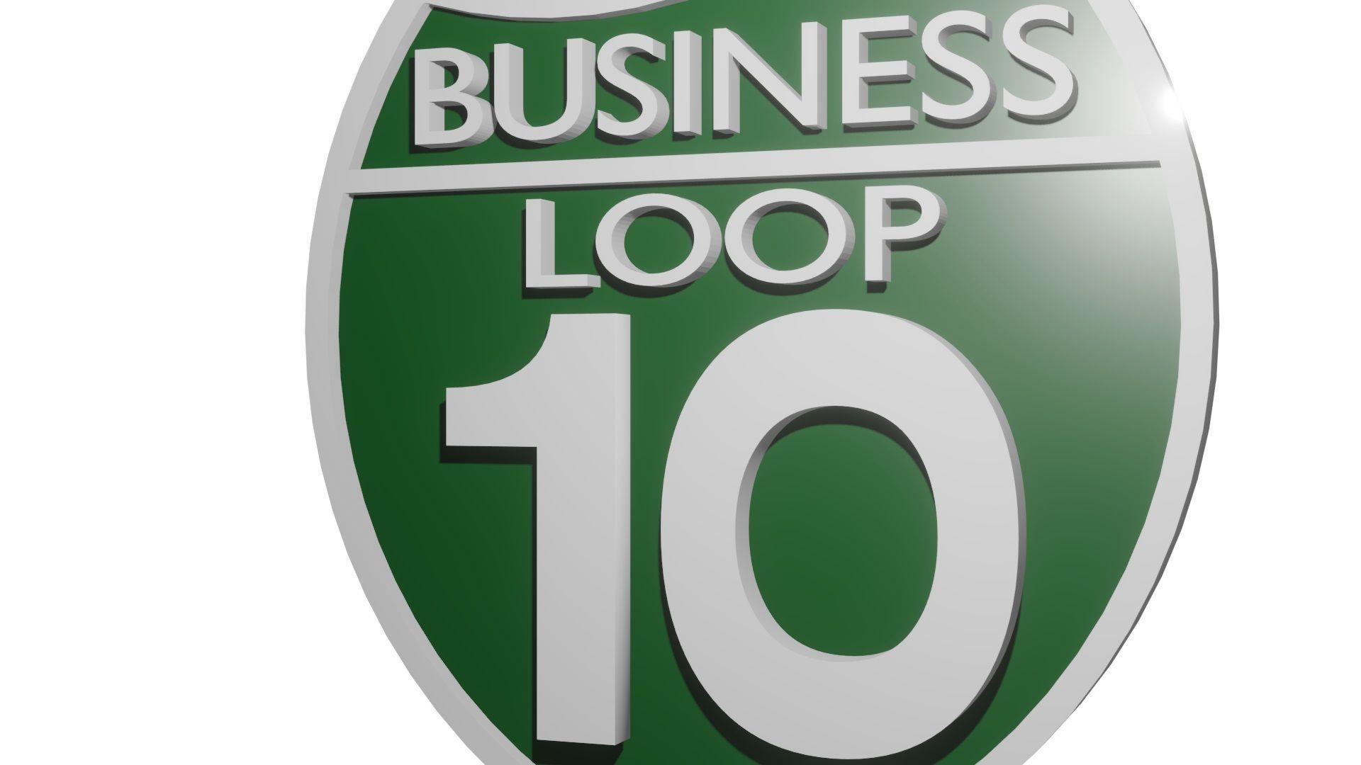Sign Highway Business Loop 10 3D model | CGTrader