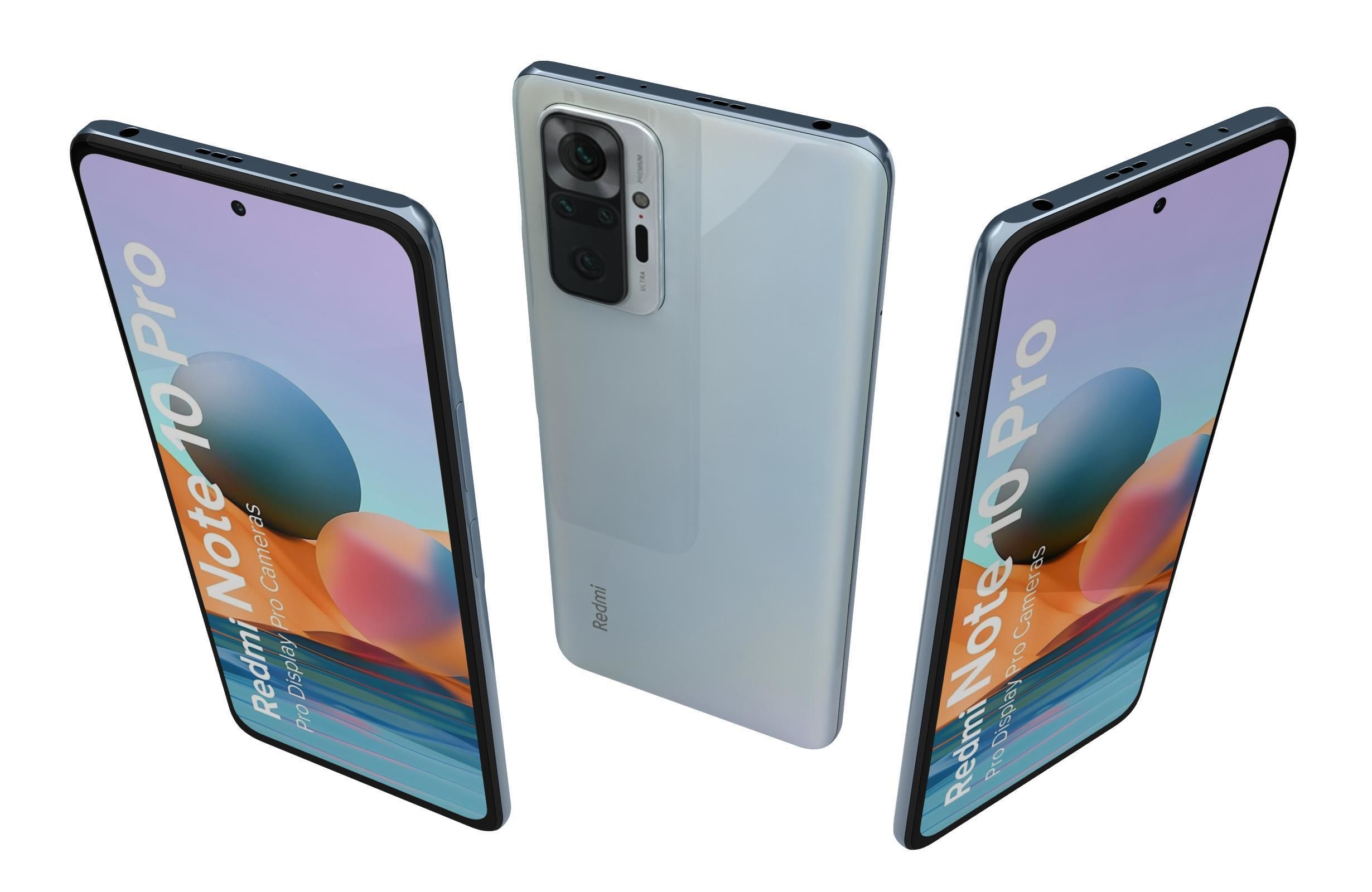 Xiaomi Redmi Note 10 Pro Glacial Blue 3D model | CGTrader
