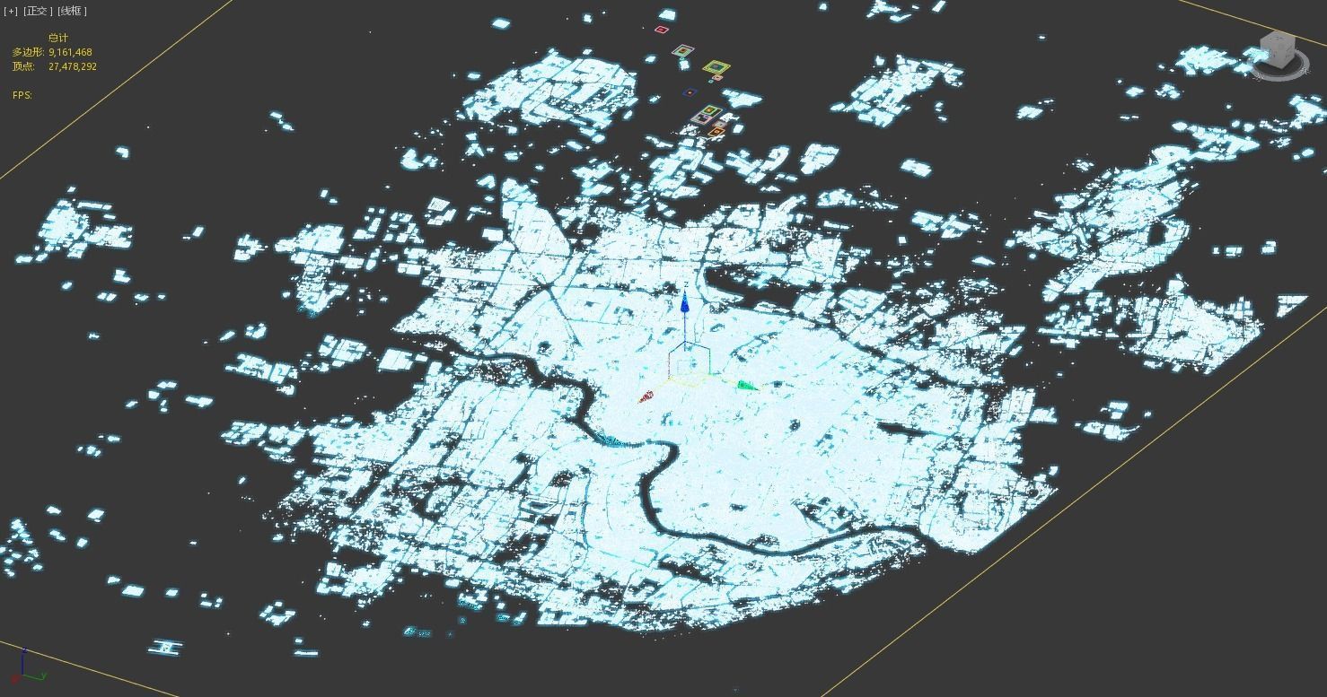 Beijing City Building White Models Terraces Terrain 3D model 3D model ...
