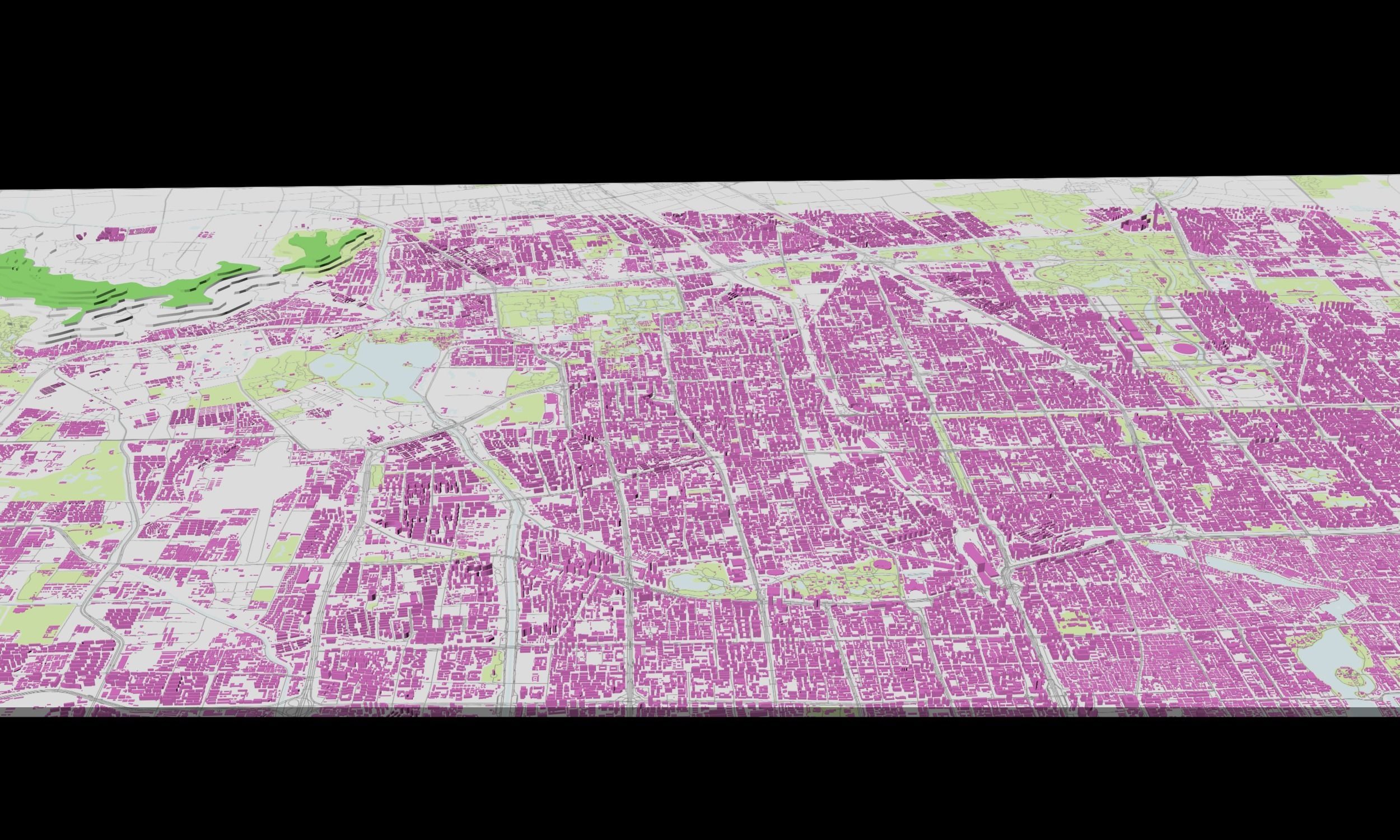 Beijing City Building White Models Terraces Terrain 3D model 3D model ...