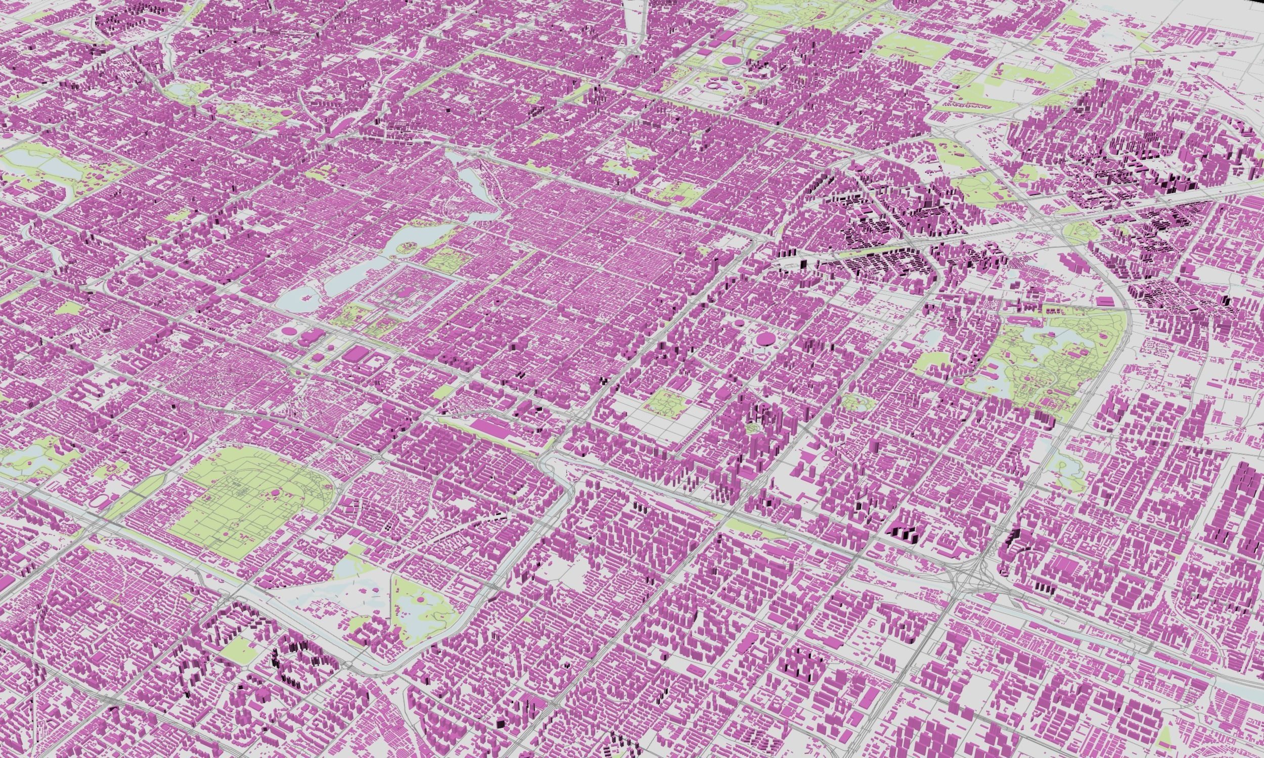 Beijing City Building White Models Terraces Terrain 3D model 3D model ...