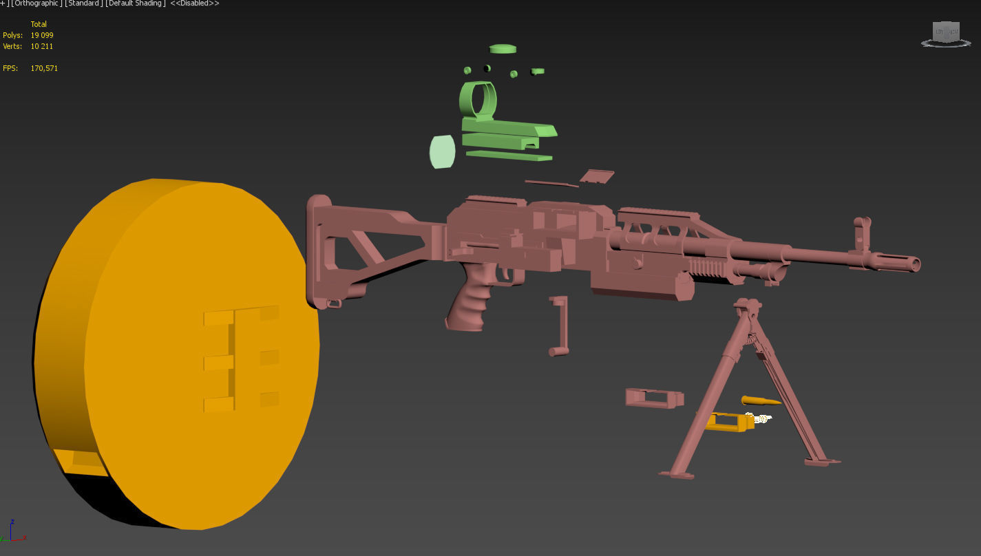 3D model PKM-21 VR / AR / low-poly | CGTrader