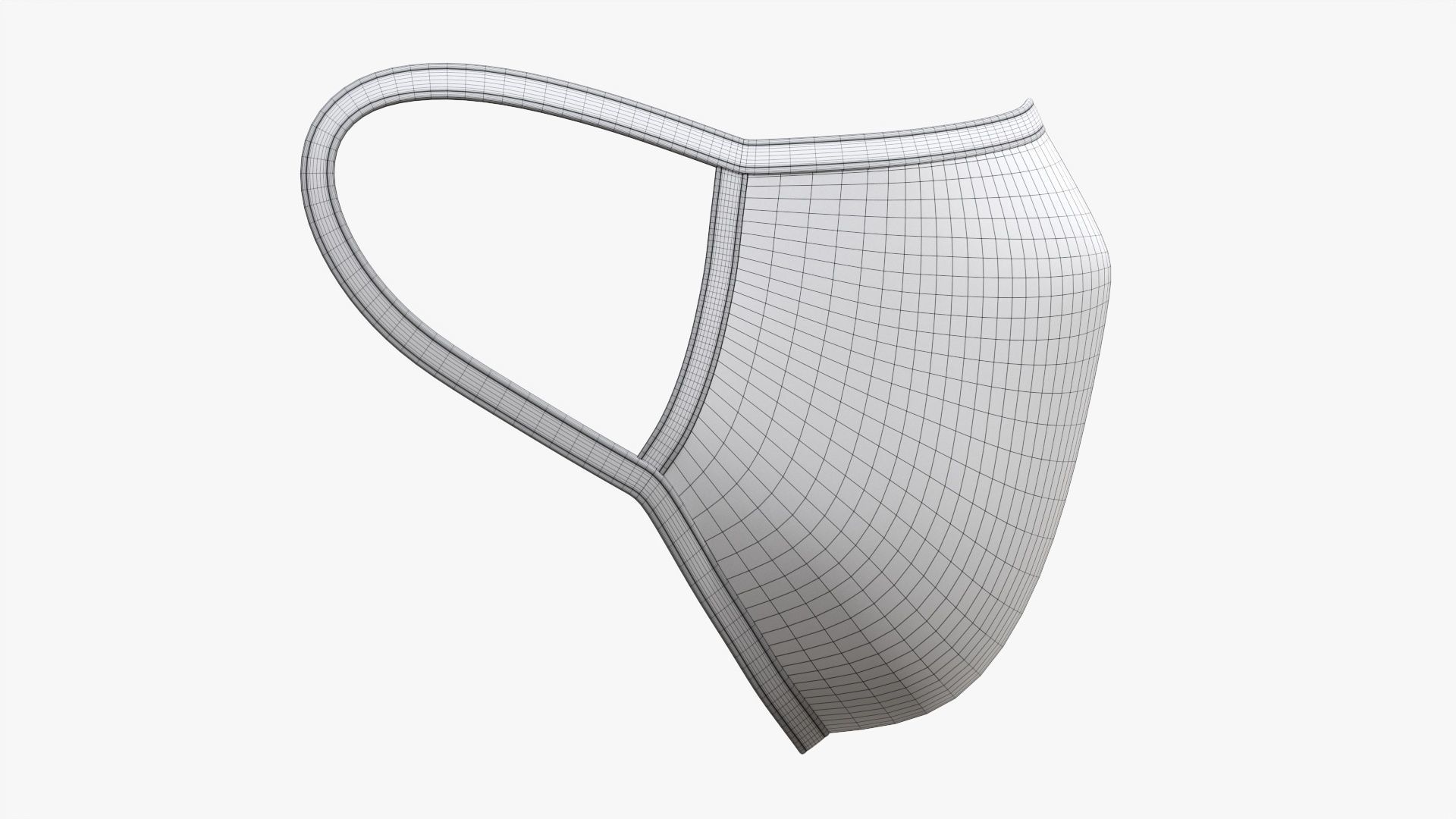 Fabric face mask 02 3D model | CGTrader