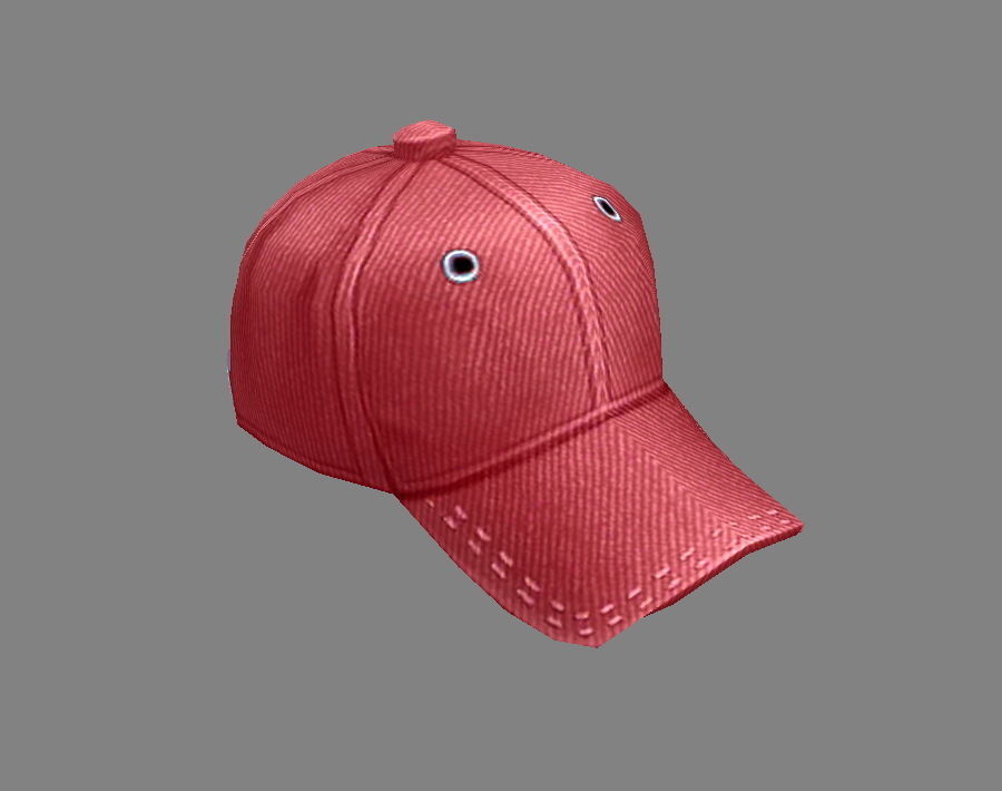 3D model Cartoon red hat - Baseball cap - Sports cap VR / AR / low-poly ...