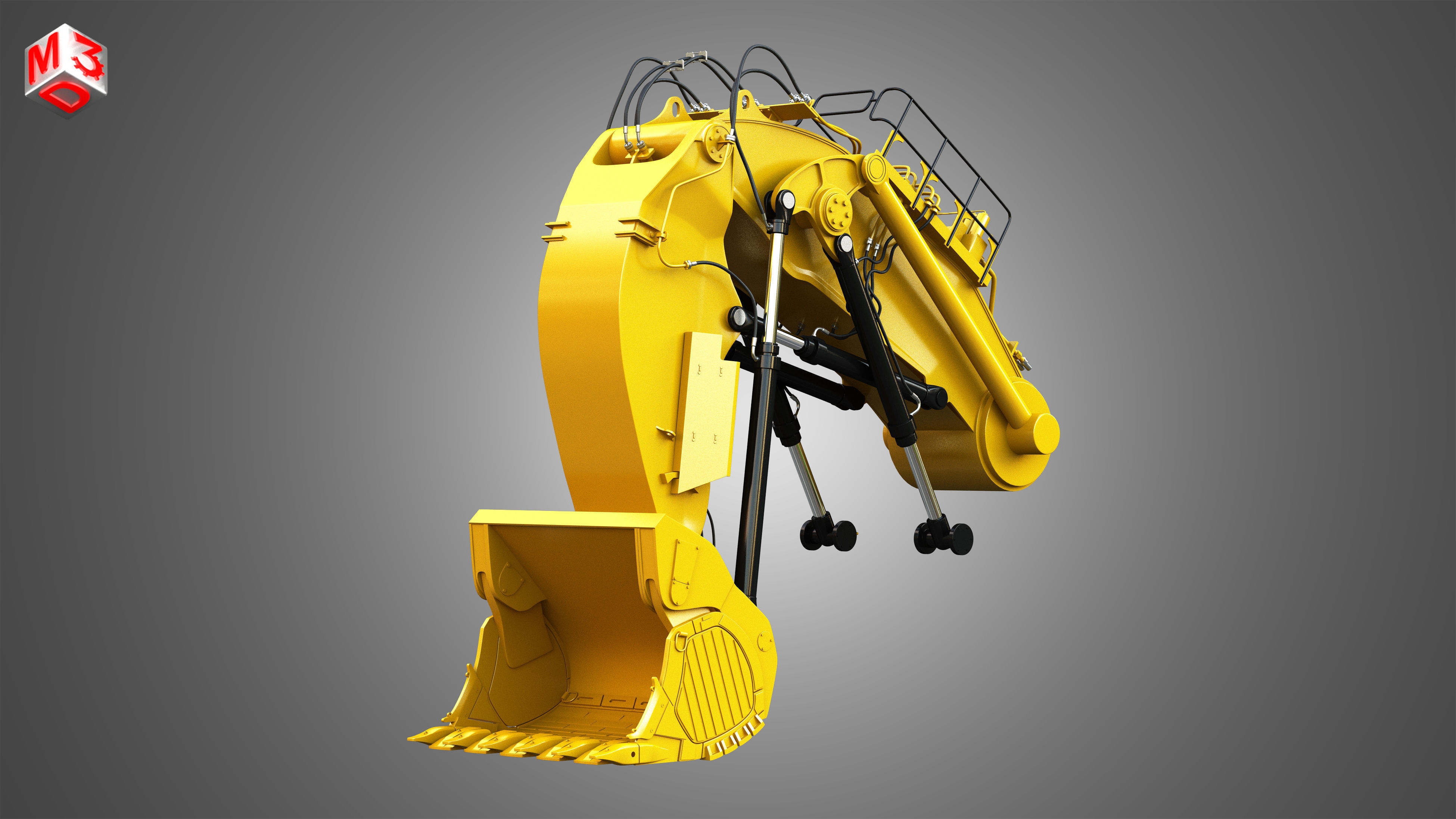 Hydraulic Shovel arm and Bucket - 6030 FS 3D model | CGTrader