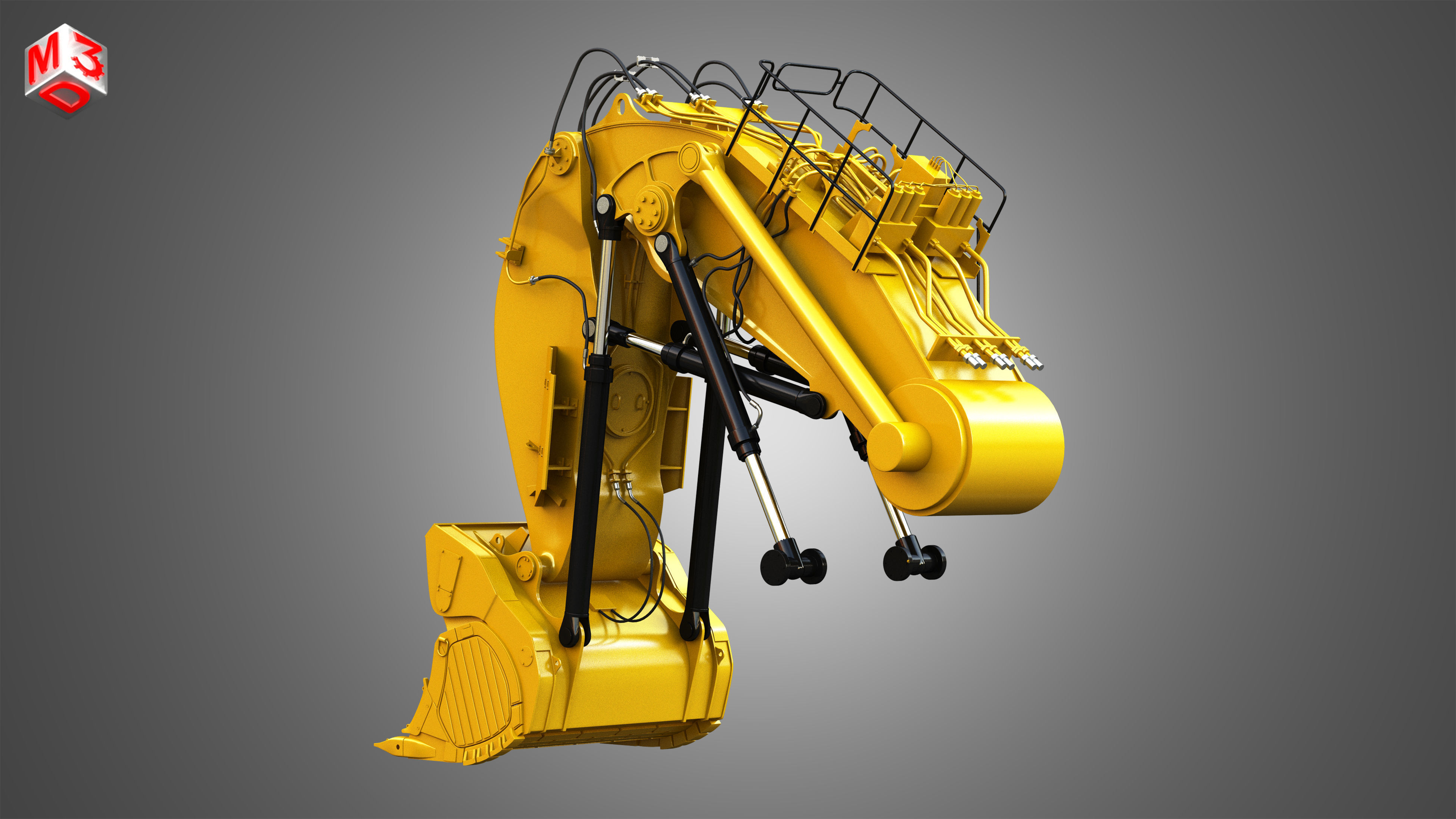 Hydraulic Shovel arm and Bucket - 6030 FS 3D model | CGTrader