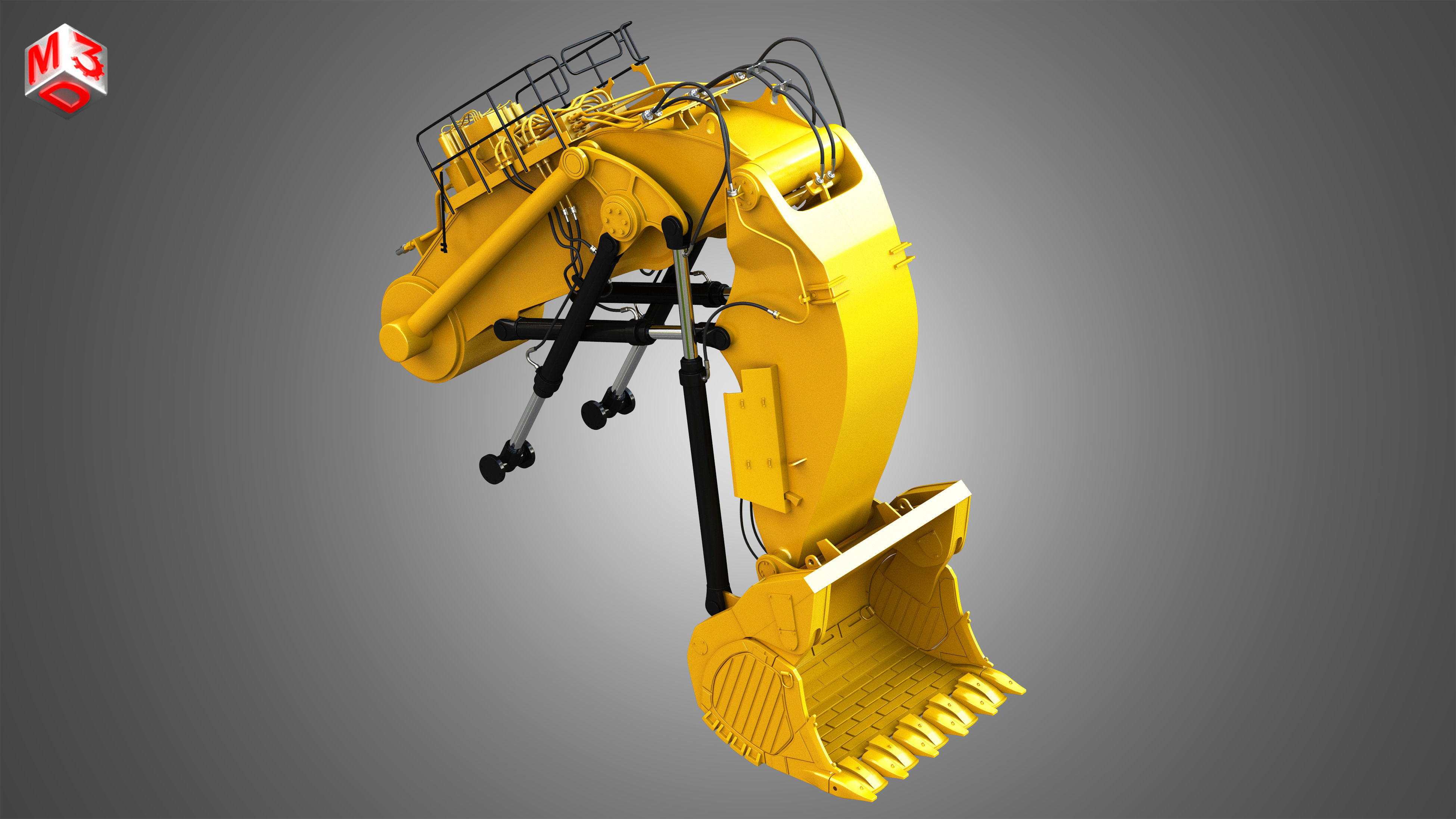Hydraulic Shovel arm and Bucket - 6030 FS 3D model | CGTrader